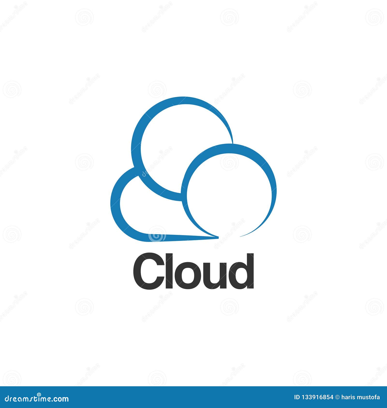 Simple Cloud Logo Design Template Vector Illustration Stock Vector ...