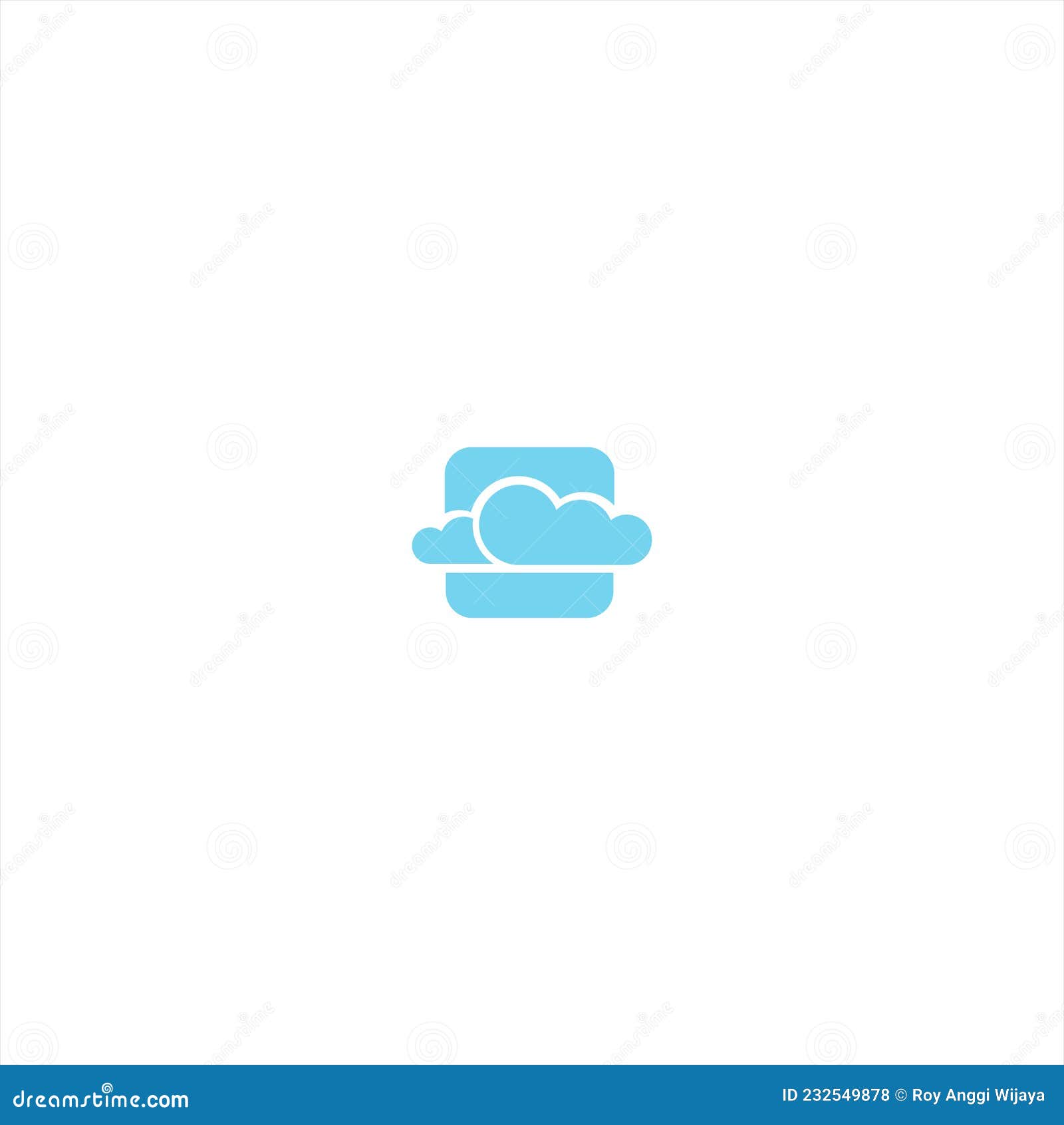 Simple Cloud Logo Template Design Stock Vector - Illustration of ...