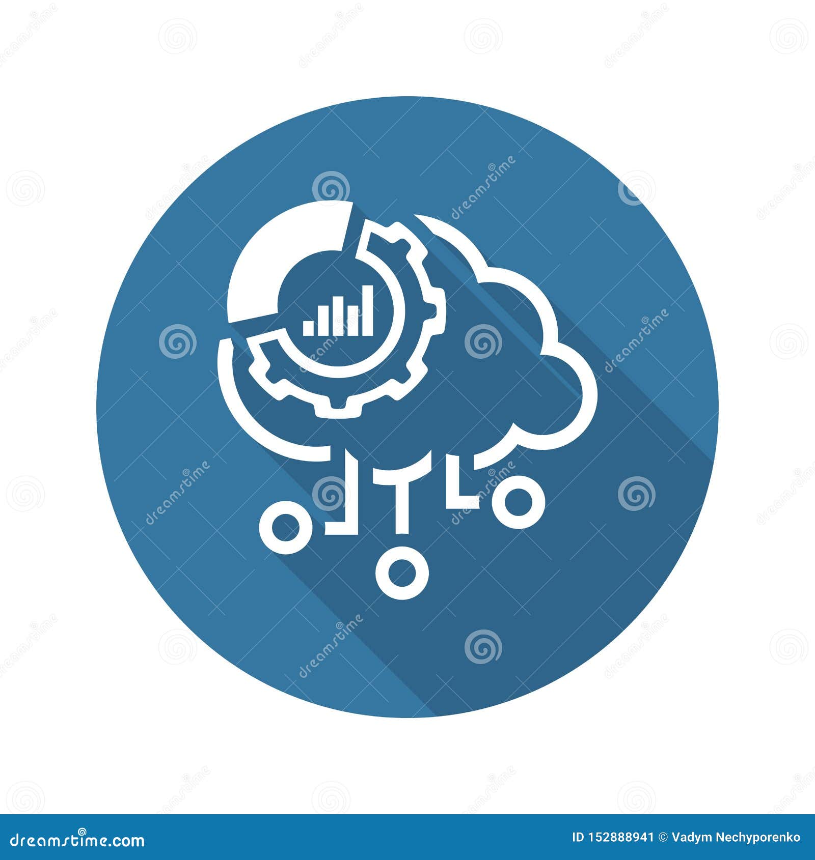Simple Cloud Perfomance Vector Icon Stock Vector - Illustration of icon ...
