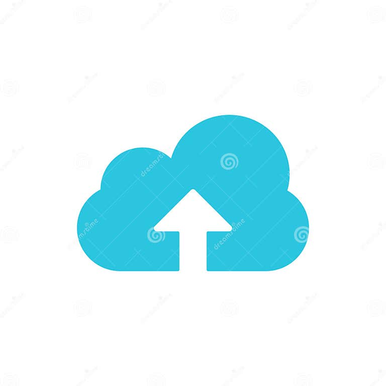 Simple Cloud Storage Icon. Isolated on White Background. Blue Icon Set Stock Vector ...