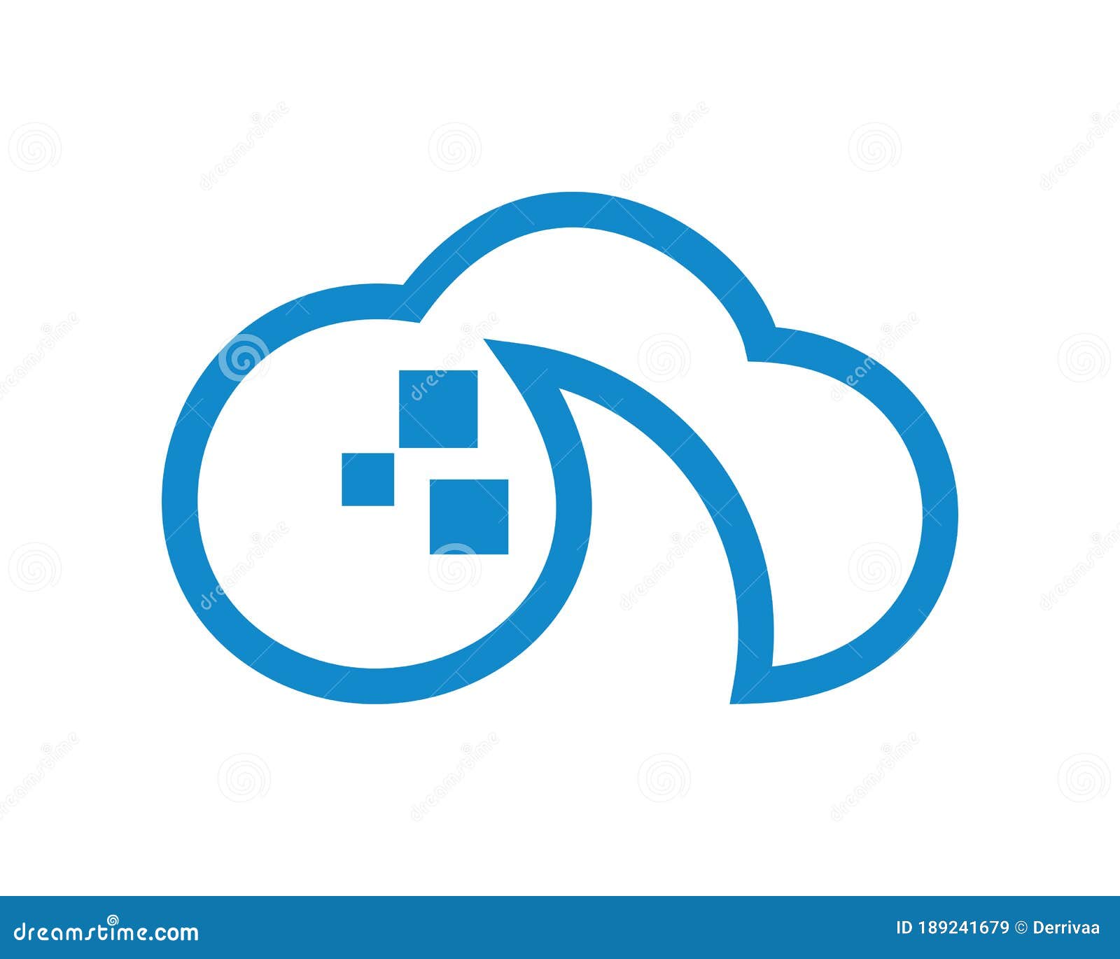 Simple Cloud Storage Symbol Illustration Stock Vector - Illustration of ...
