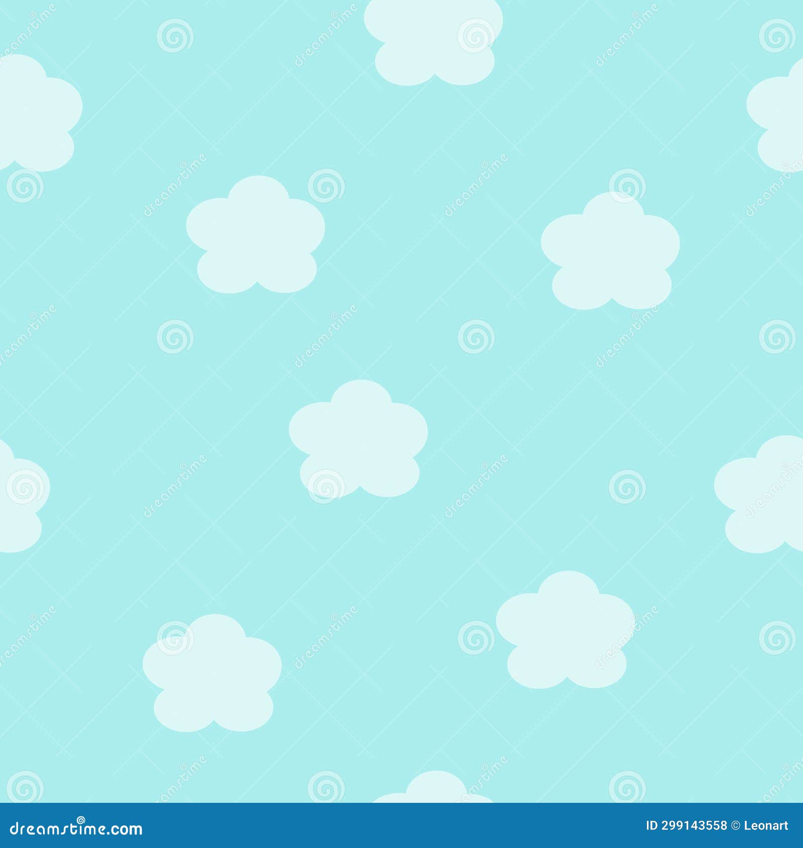 Simple Clouds Seamless Pattern Stock Illustration - Illustration of ...
