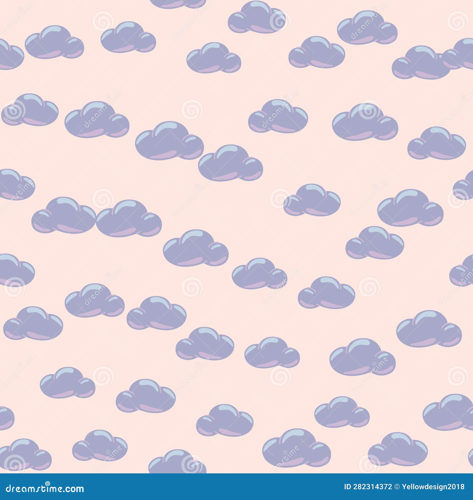 Simple Clouds Seamless Pattern. Primitive Art Stock Vector ...