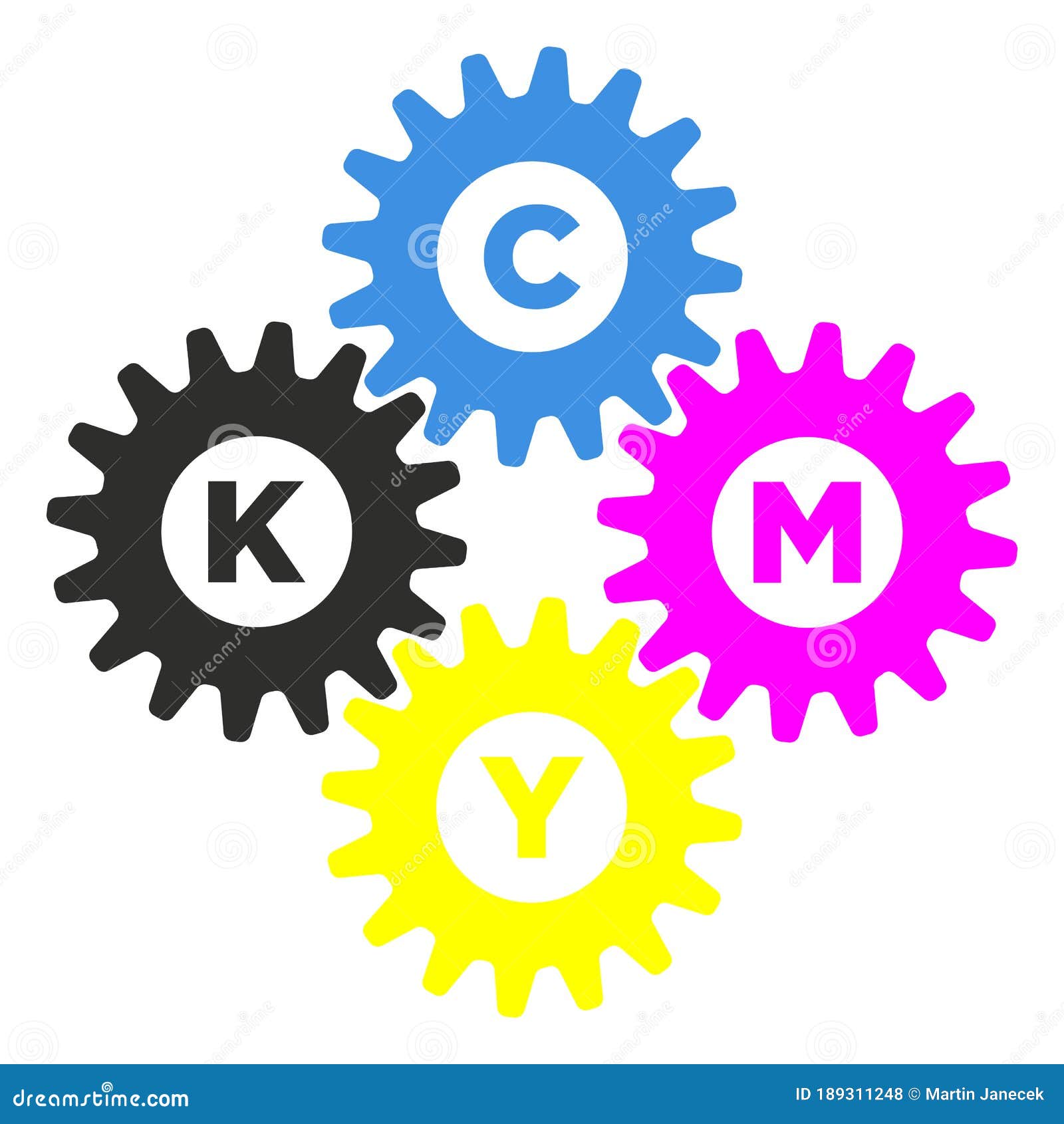 Simple cmyk symbol stock vector. Illustration of cycle - 189311248