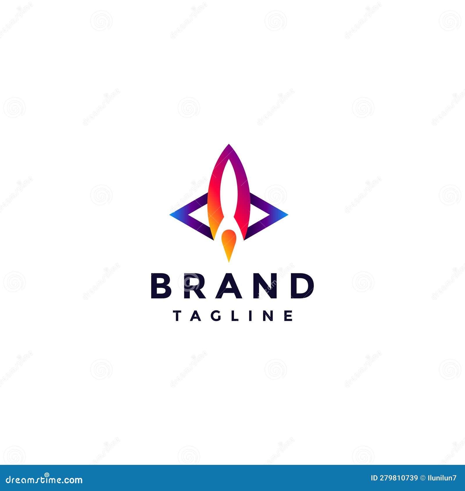 Simple Coding Icon Shape Rocket Wing Logo Design Stock Vector ...