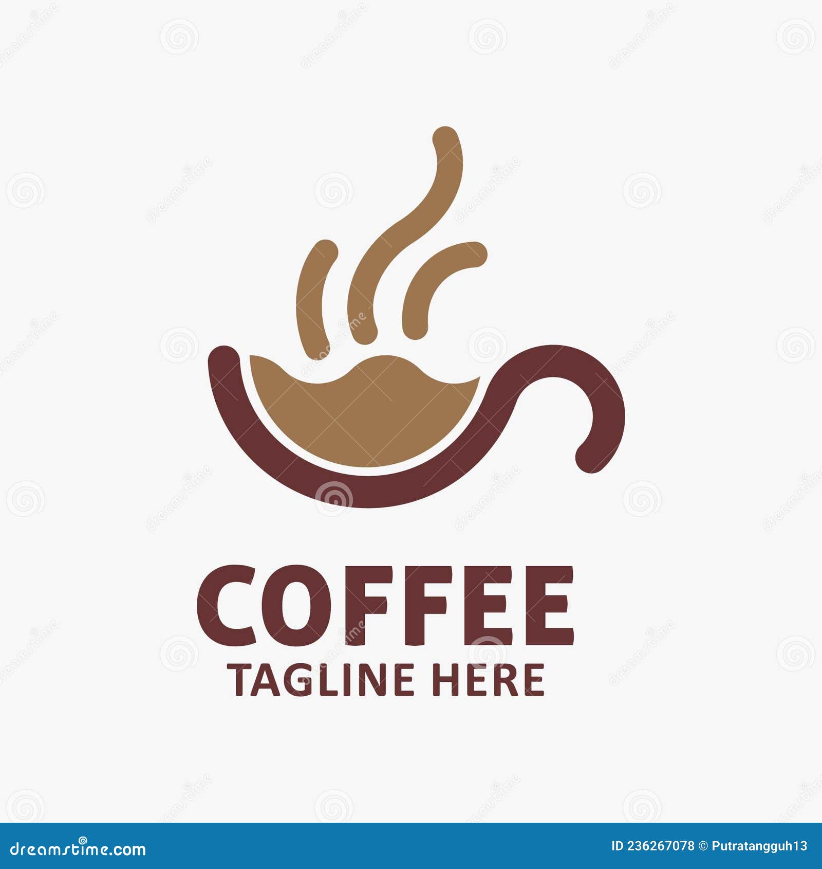 Simple Coffee Cup Logo Design Stock Vector - Illustration of clean ...