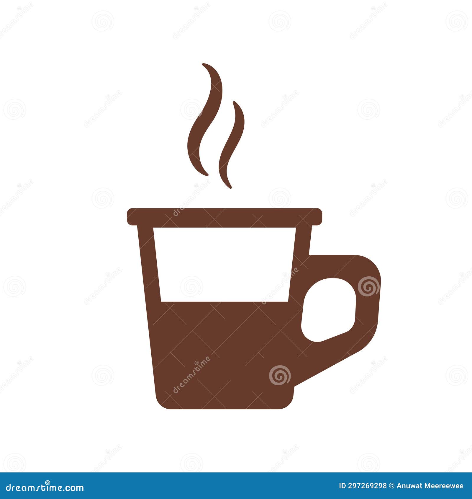 Simple Coffee Cup Vector for the Hot Drink Menu in the Cafe Stock ...