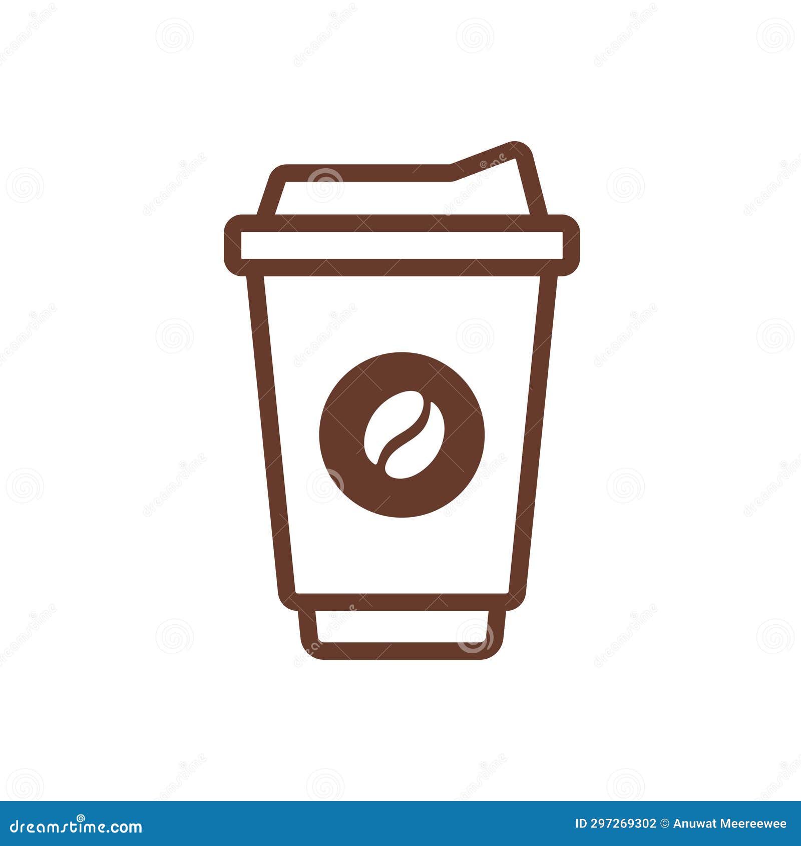 Simple Coffee Cup Vector for the Hot Drink Menu in the Cafe Stock ...