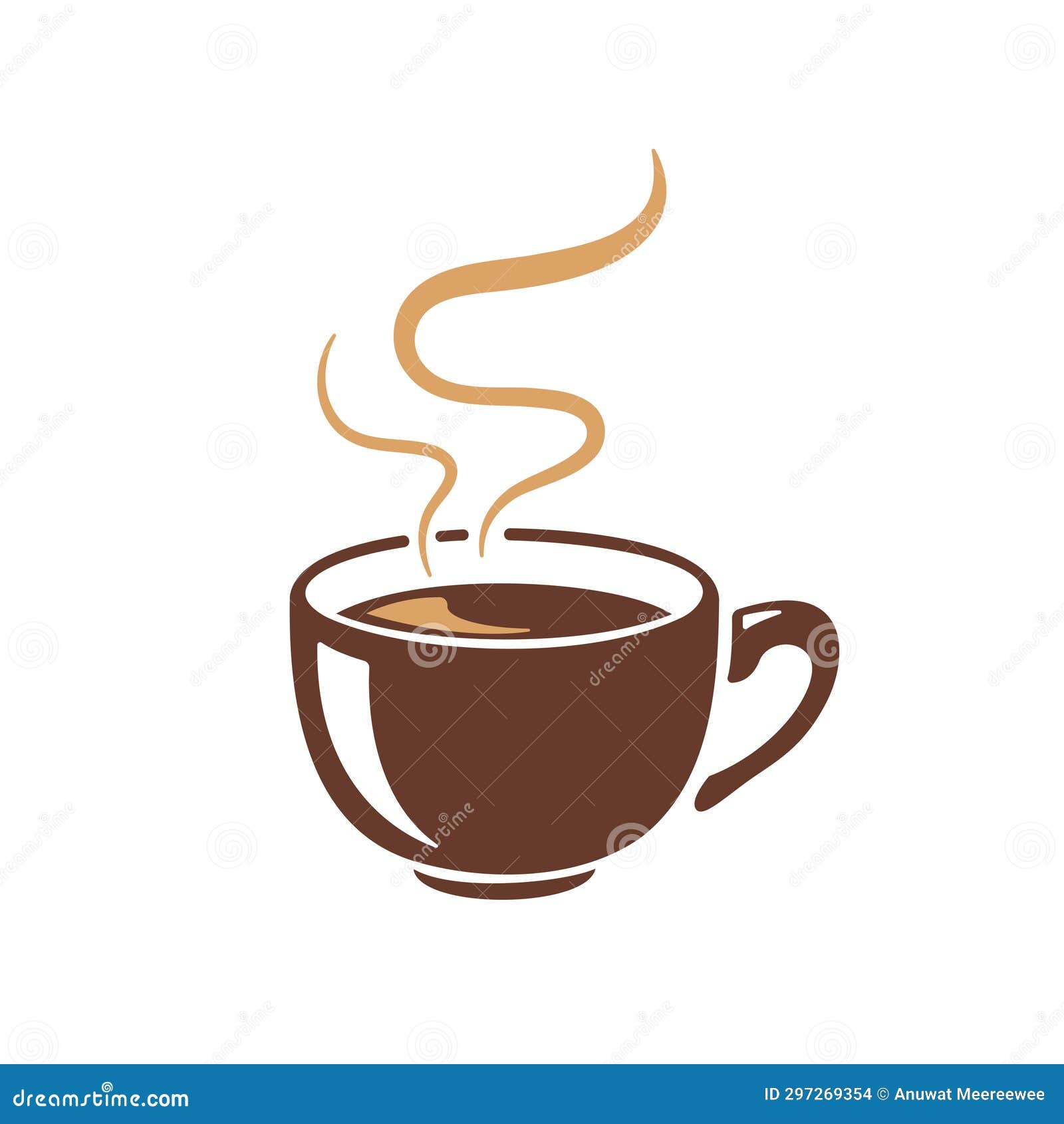 Simple Coffee Cup Vector for the Hot Drink Menu in the Cafe Stock ...