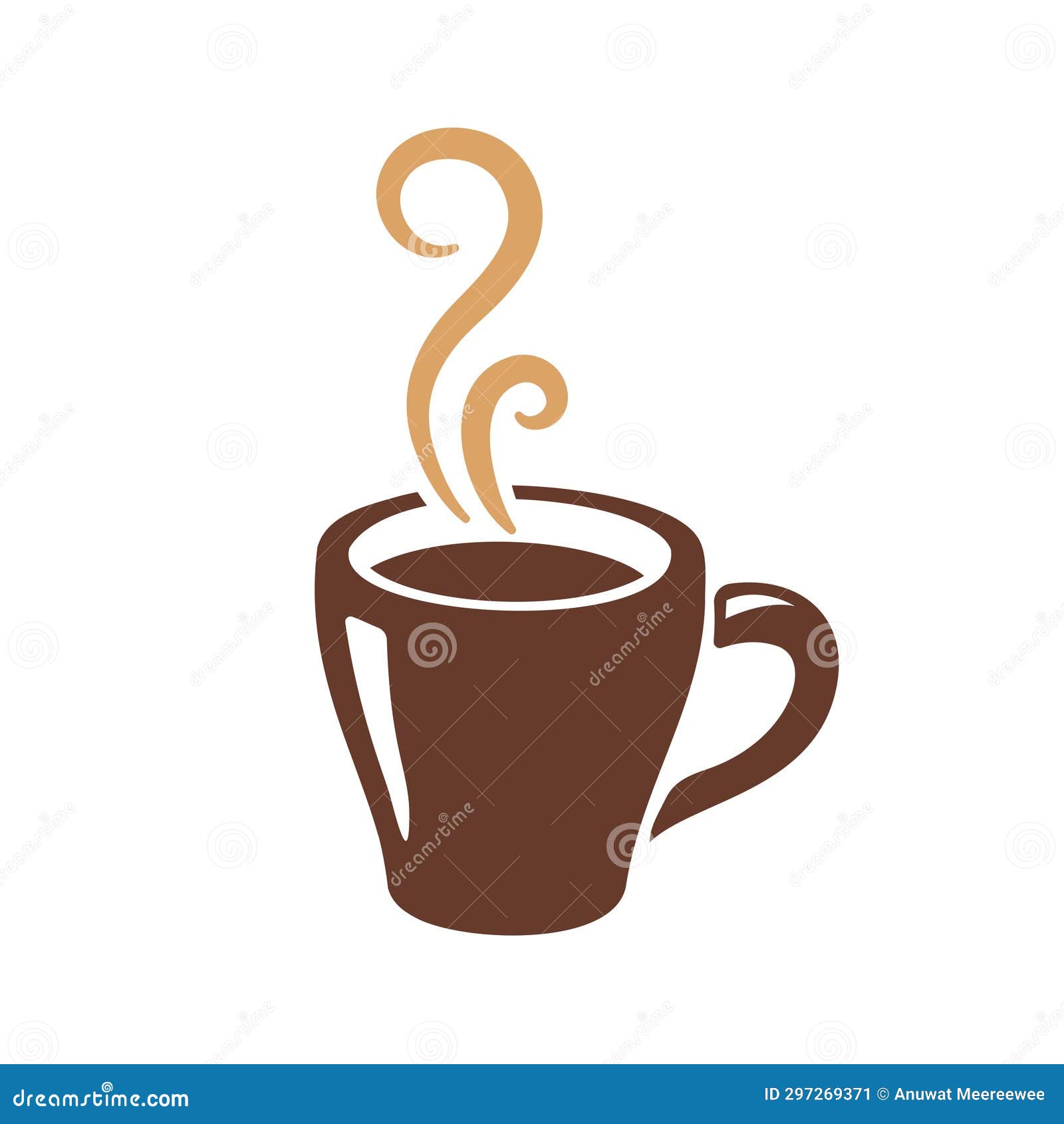 Simple Coffee Cup Vector for the Hot Drink Menu in the Cafe Stock ...