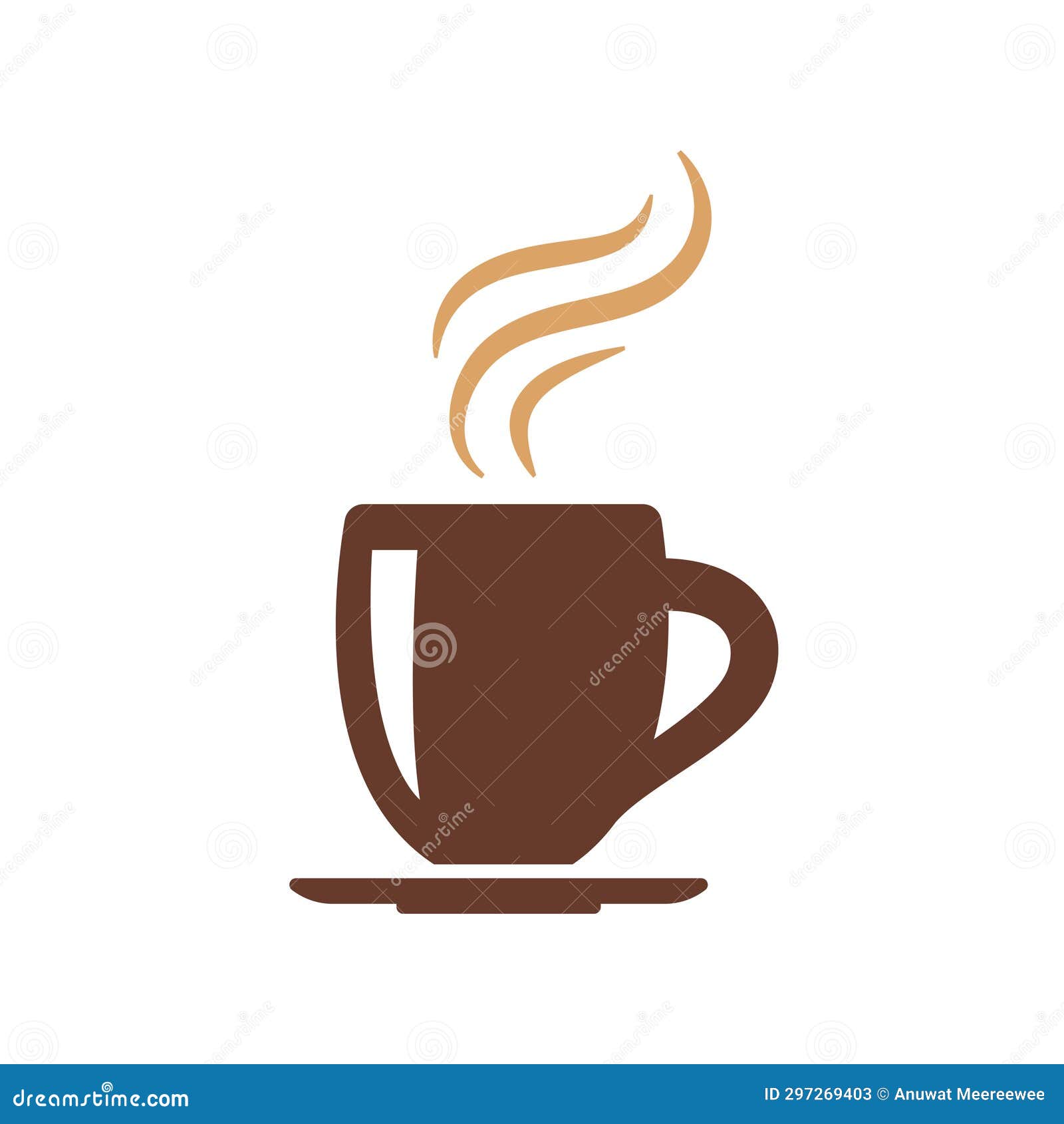 Simple Coffee Cup Vector for the Hot Drink Menu in the Cafe Stock ...