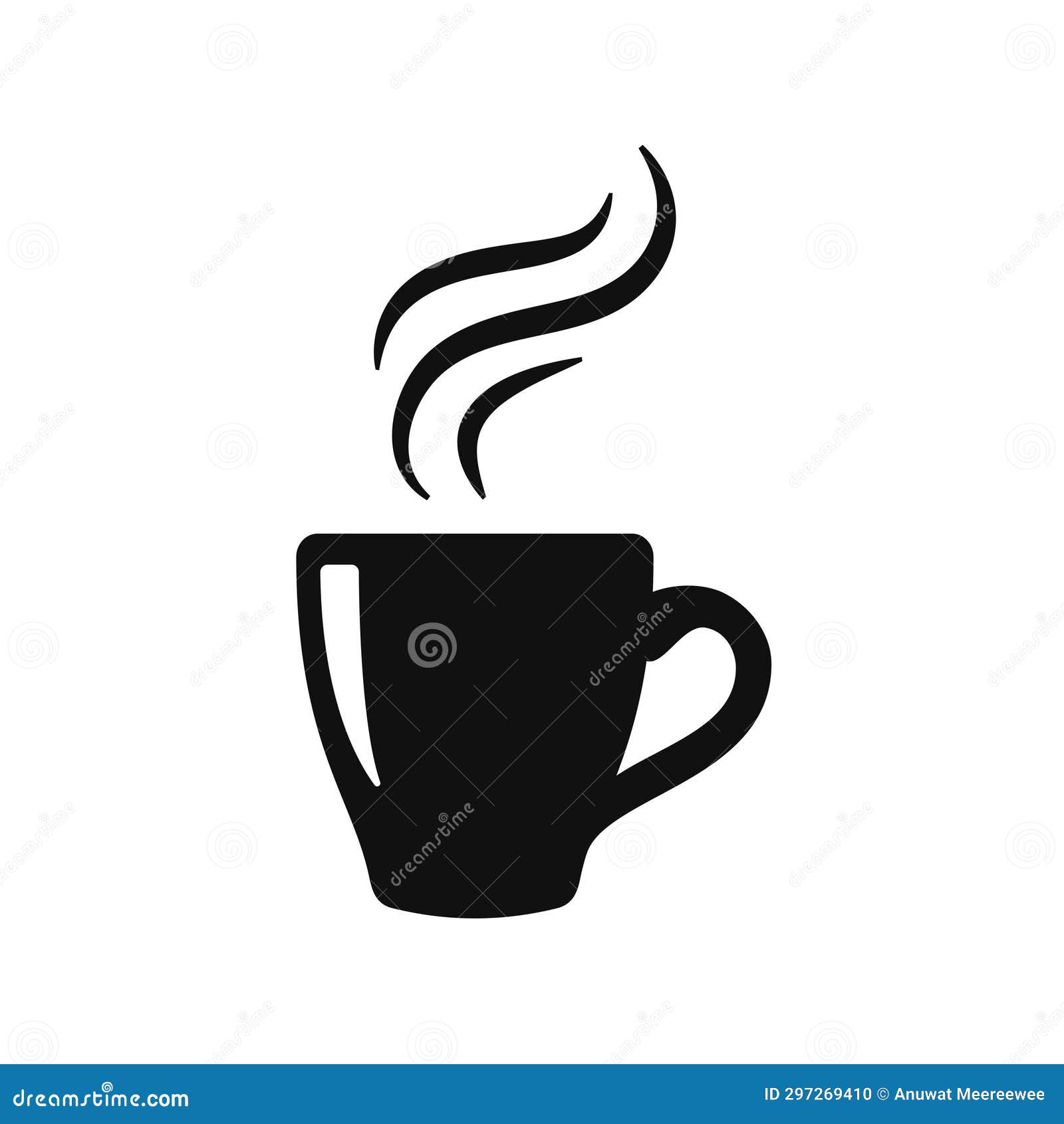 Simple Coffee Cup Vector for the Hot Drink Menu in the Cafe Stock ...