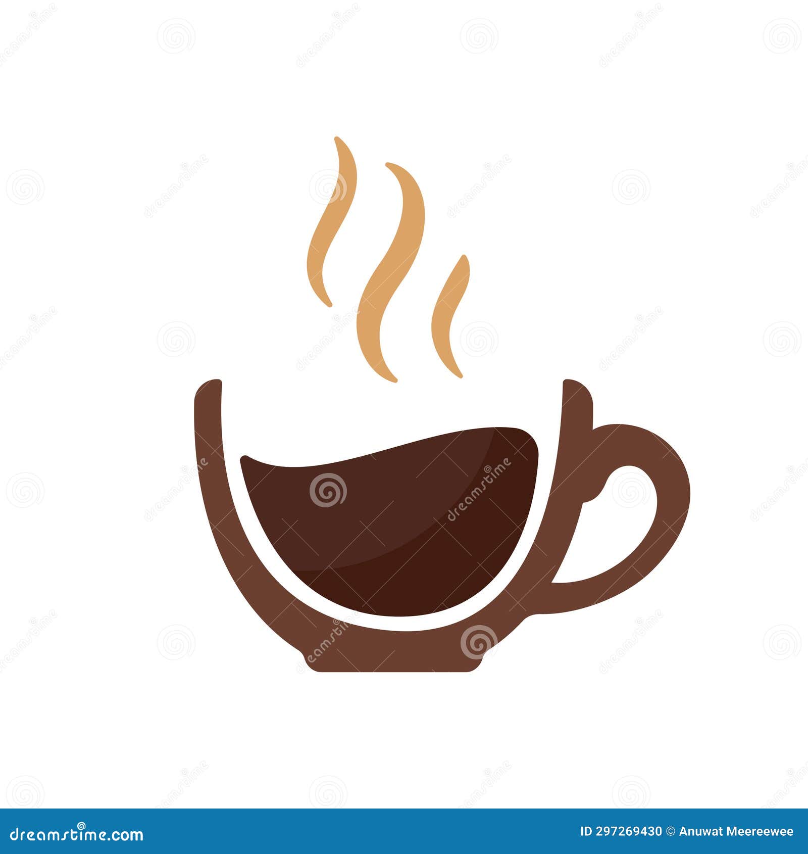 Simple Coffee Cup Vector for the Hot Drink Menu in the Cafe Stock ...
