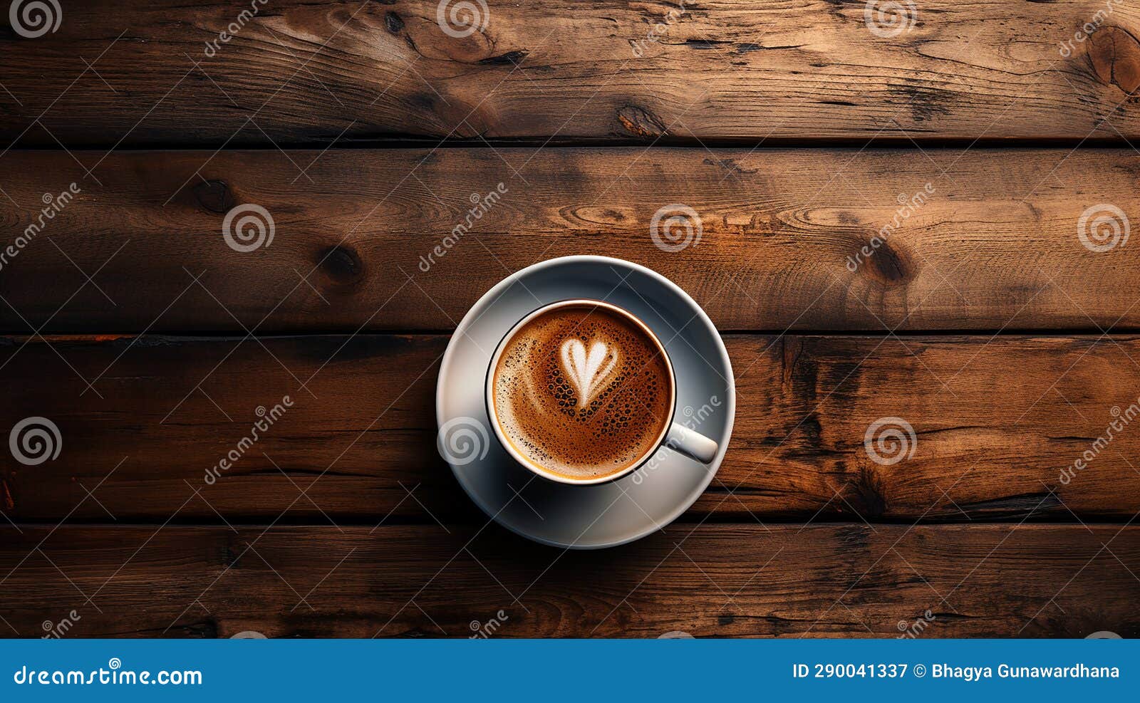 An Isolated Coffee Cup on a Wood Table Stock Illustration ...