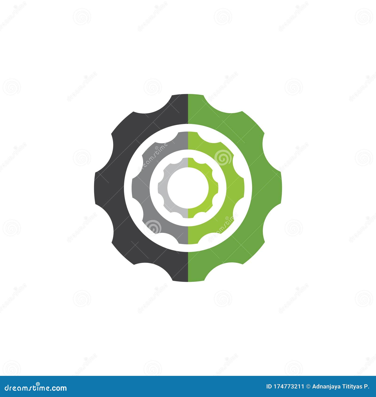 Simple Cog Machine Industrial Logo Vector Stock Vector - Illustration ...