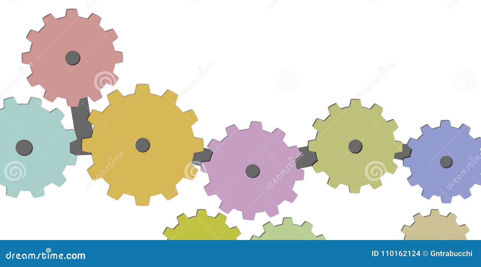 Cogs and gears stock illustration. Illustration of minimalism - 110162124