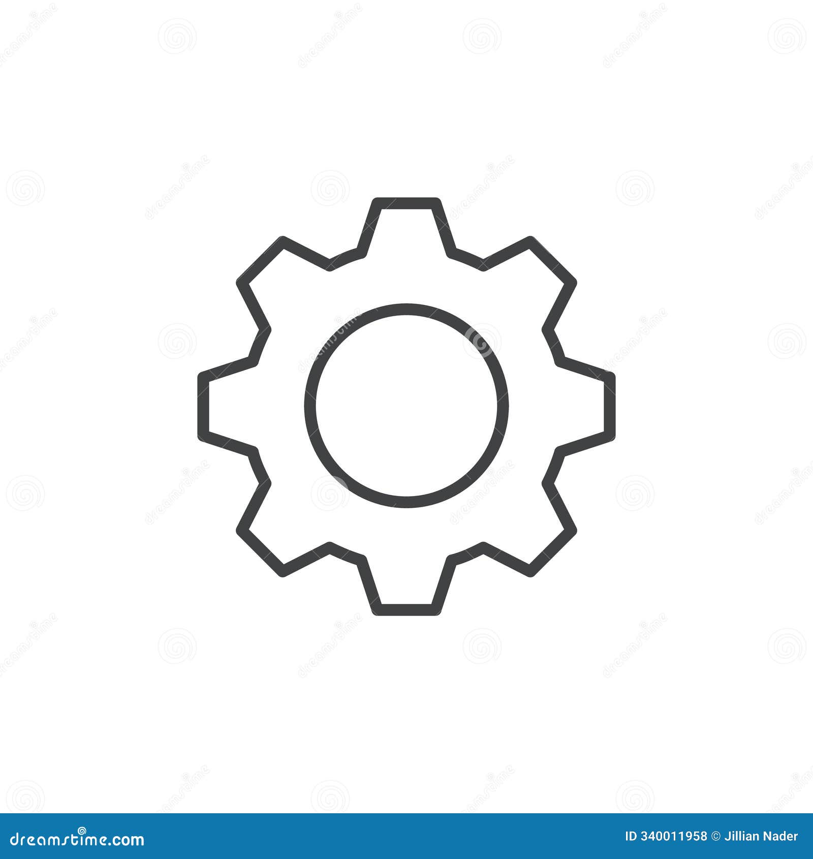 A Simple Cogwheel Icon Representing Settings, Preferences, or Tools ...