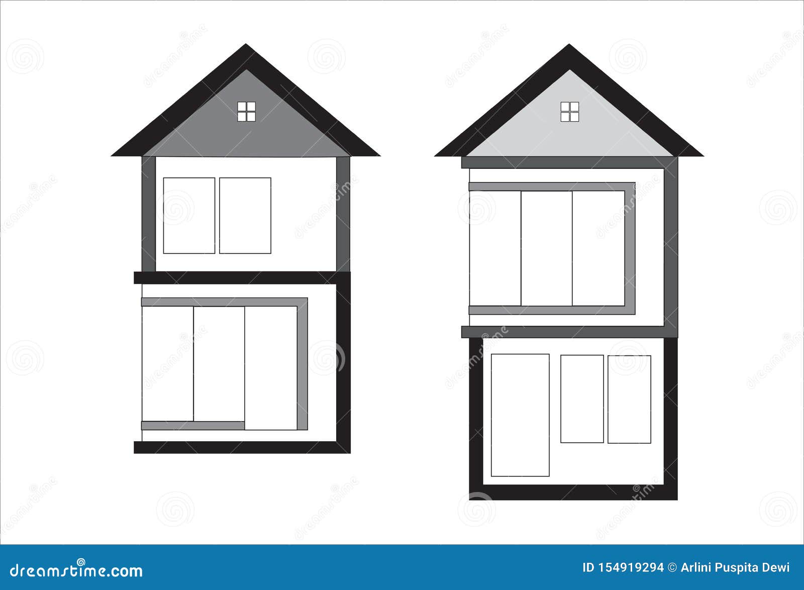 Simple Collection of Home Related Icons Stock Illustration ...