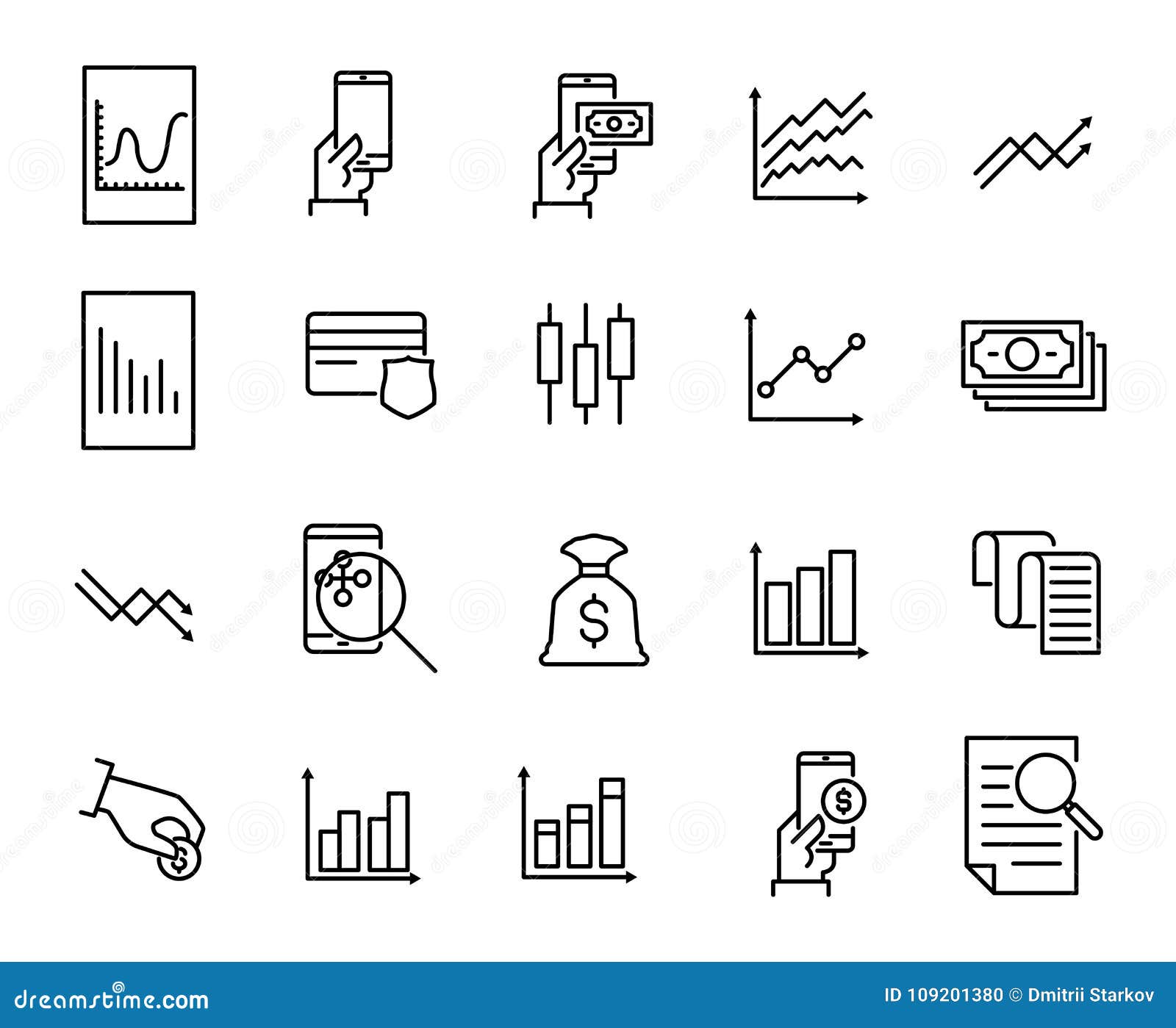 Simple Collection of Trading Related Line Icons. Stock Vector ...