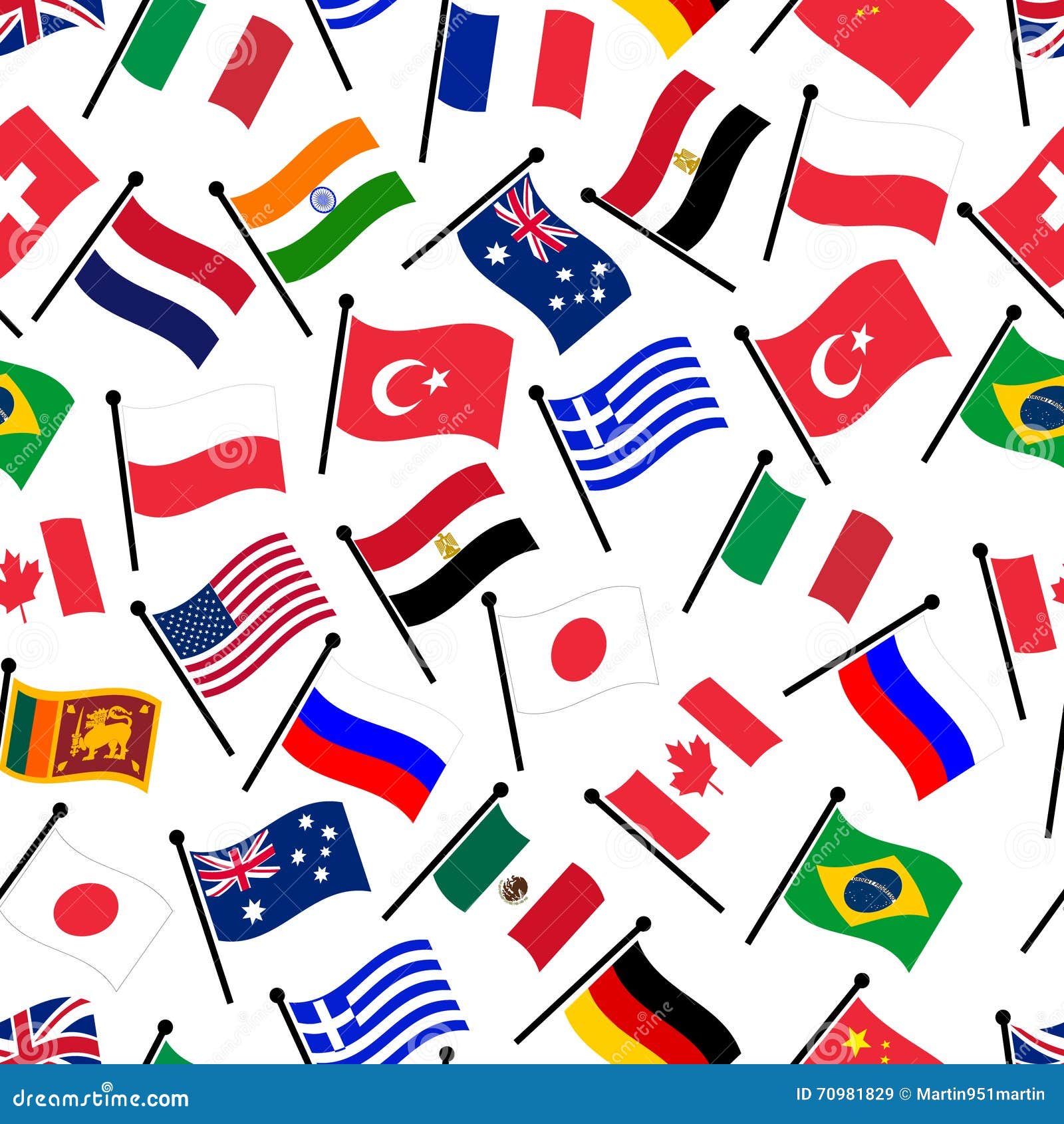 Simple Color Curved Flags Of Different Country Collection Vector ... Simple Color Curved Flags Of Different Country Collection Vector ...