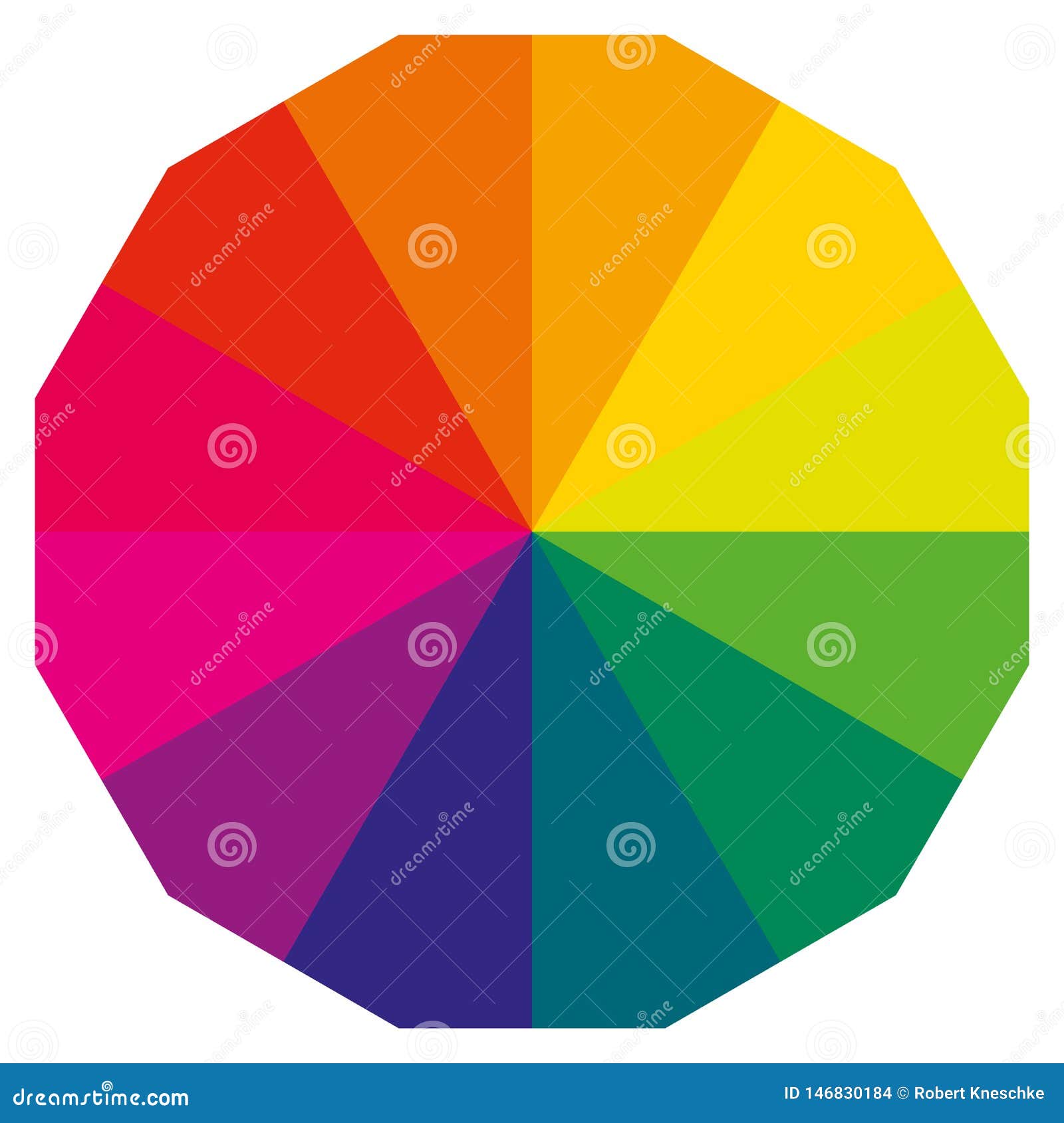 Simple Color Fan and Color Wheel Stock Illustration - Illustration of ...
