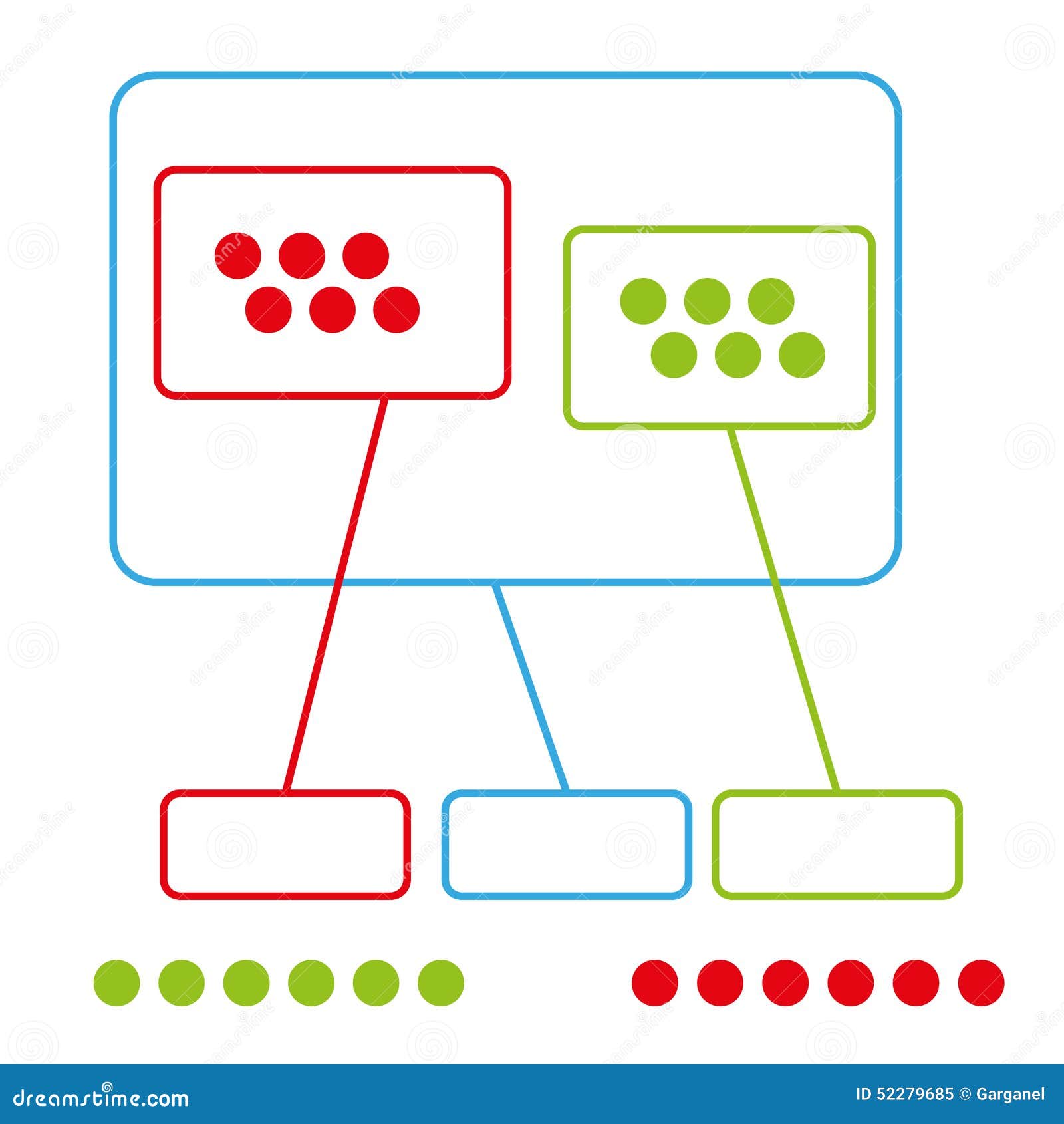 Simple Color Graph Group with Use Points Stock Illustration ...