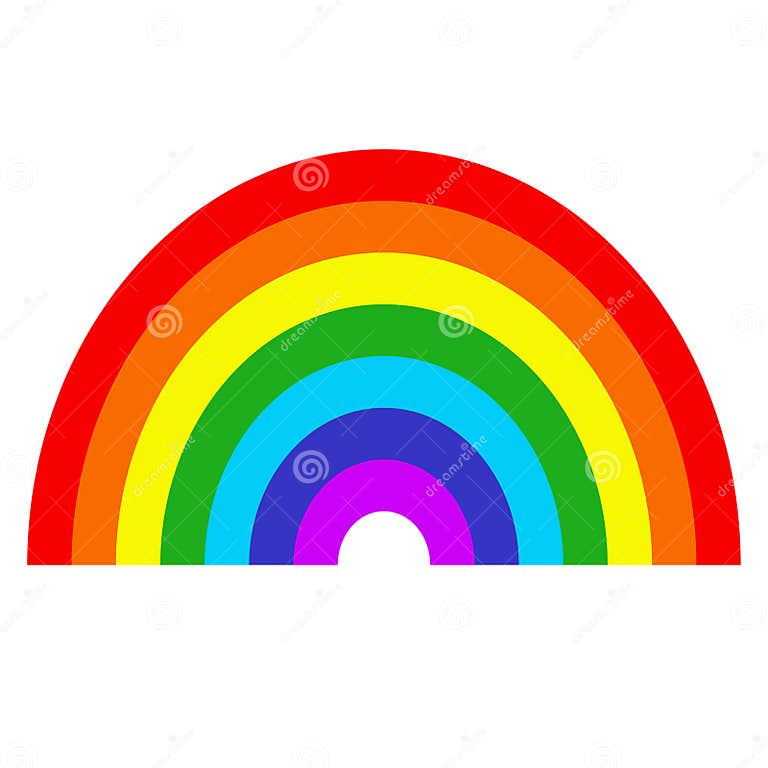 Simple 7-color Rainbow Element. Vector Illustration Stock Vector ...