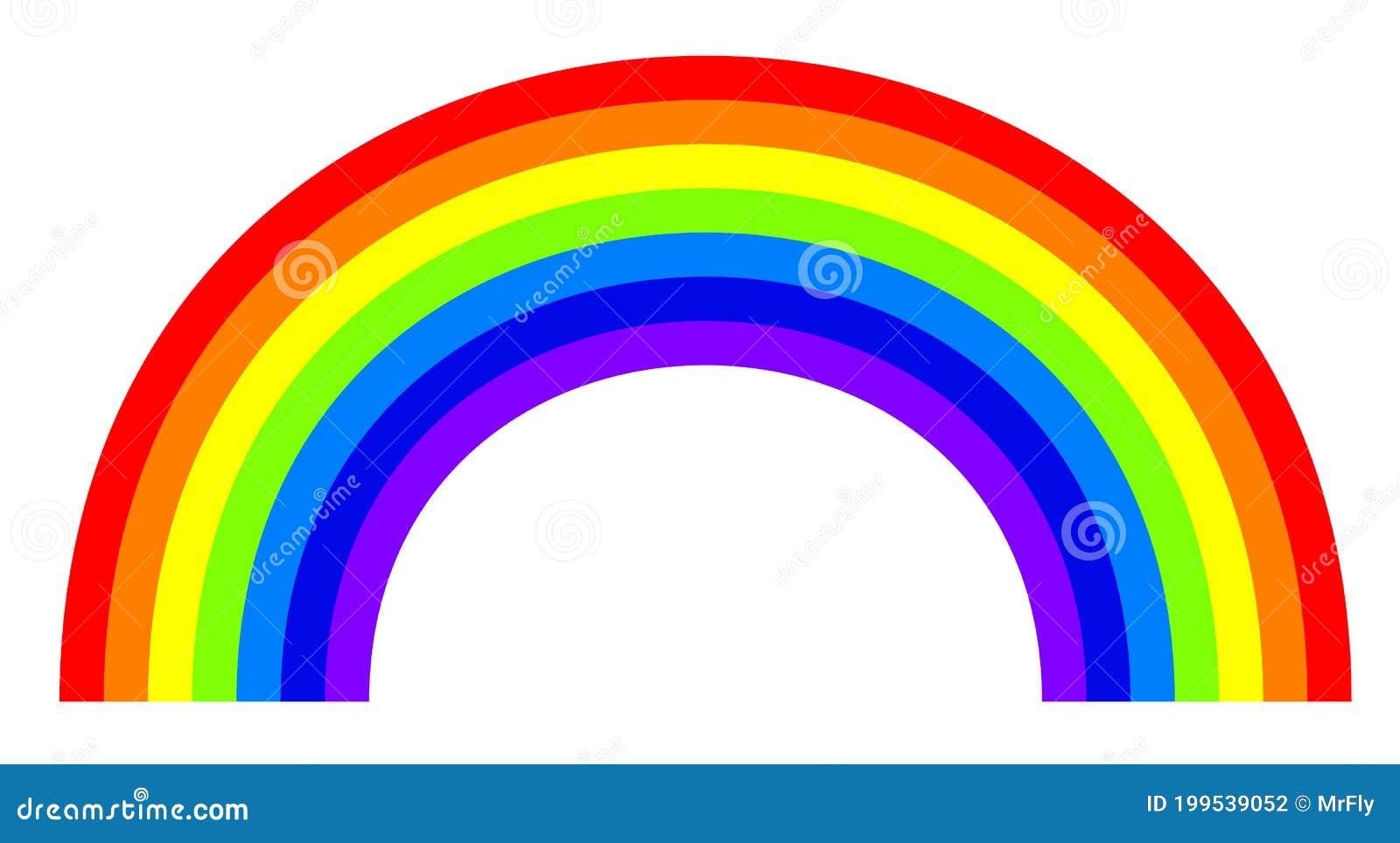 Simple 7 Color Rainbow, Vector Illustration Stock Vector - Illustration ...