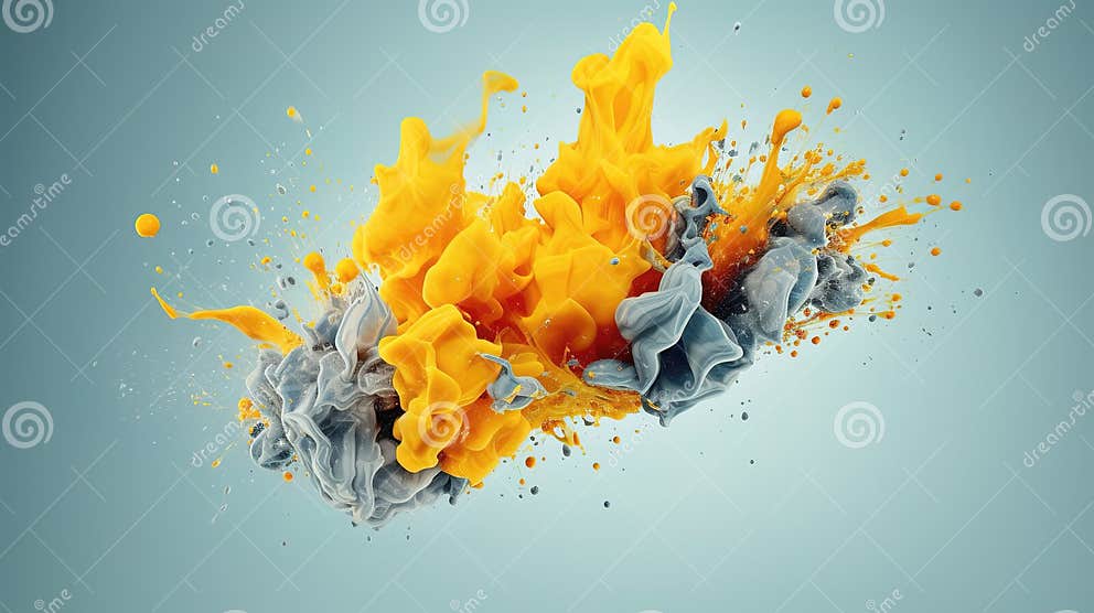 Simple Color Splash Under Water, Background Design, Ai Generated Image ...