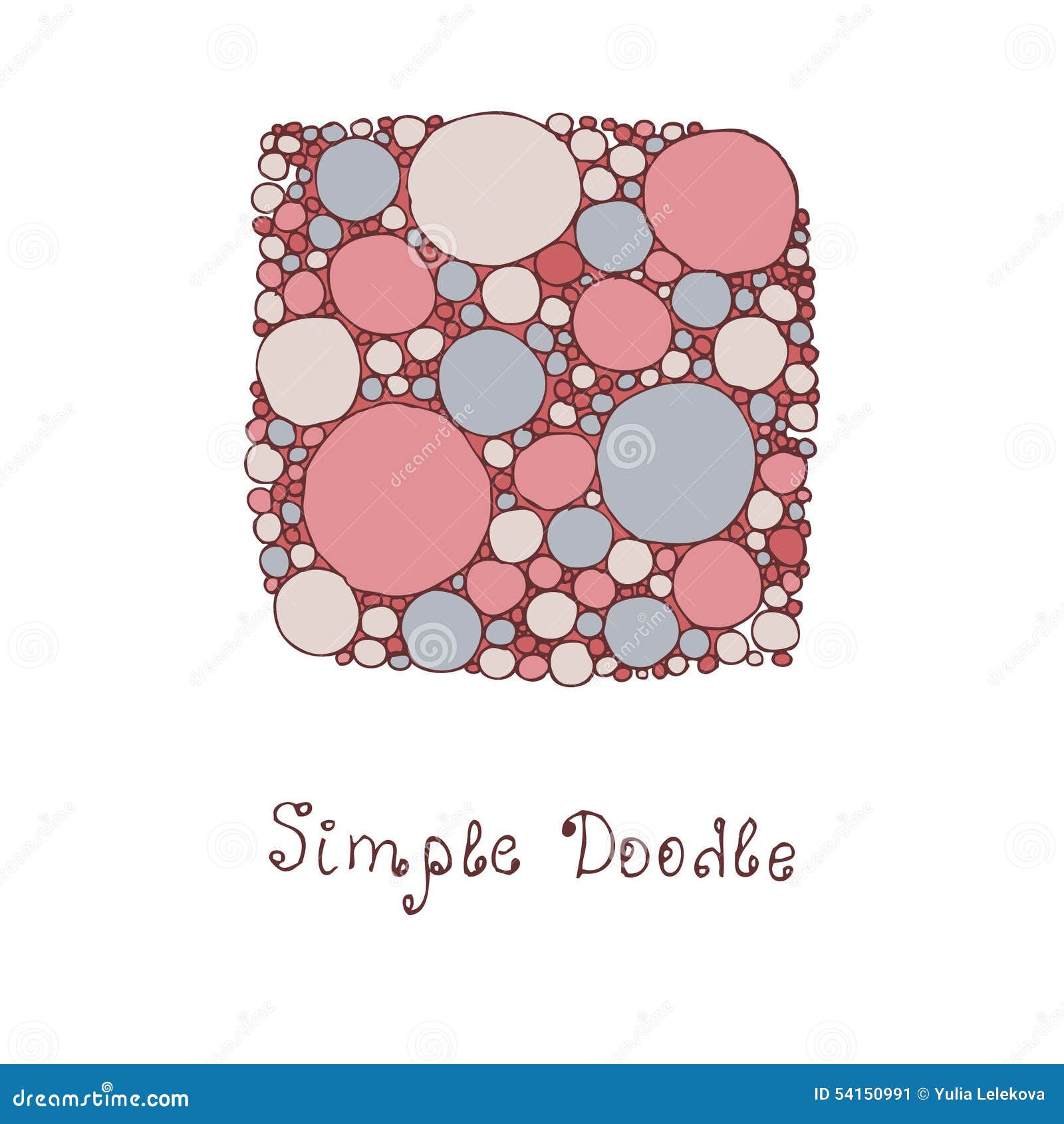 Simple Colored Doodle of Circles Stock Vector - Illustration of design ...