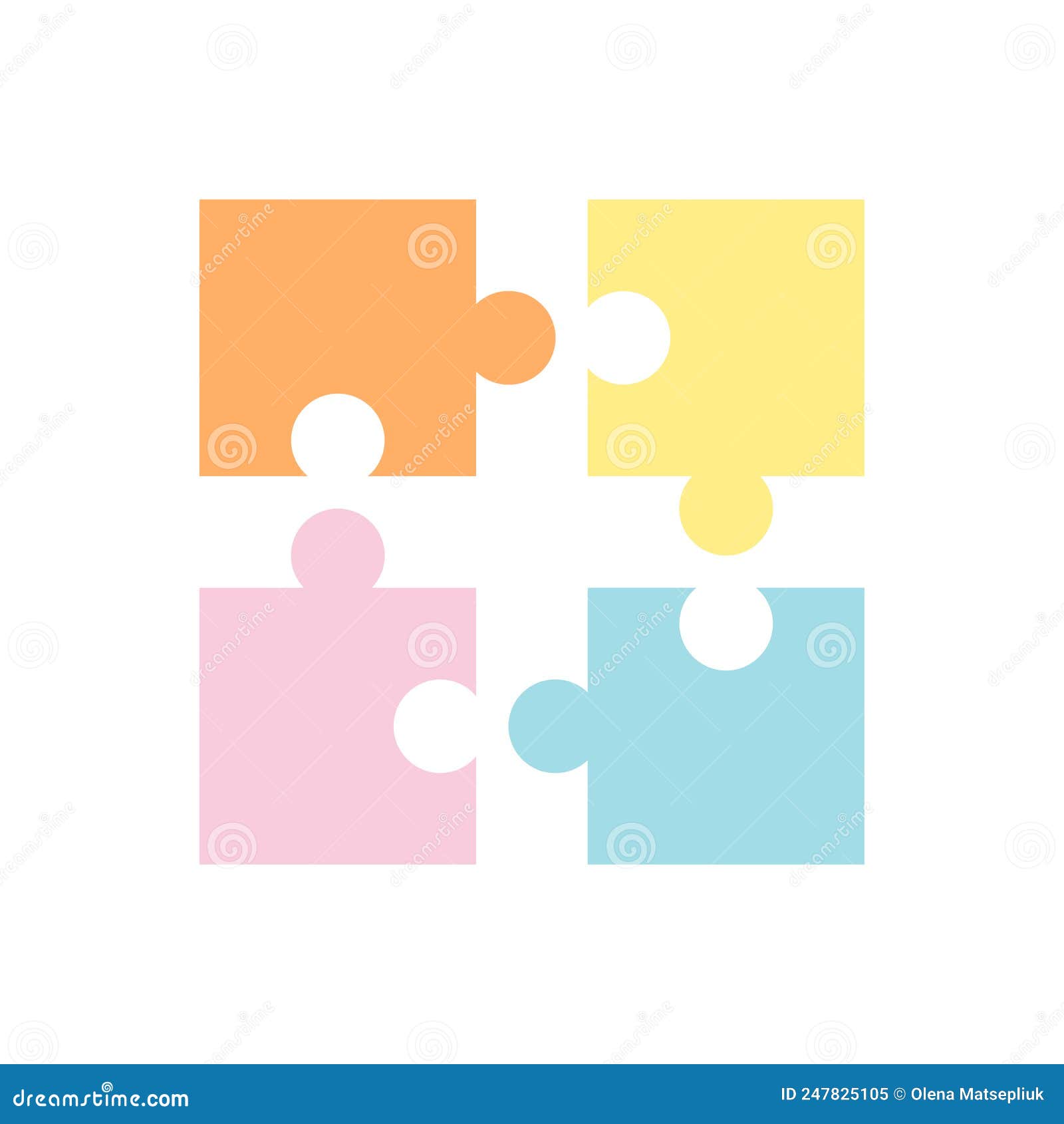 Simple Colored Element of Four Identical Puzzles. Concept of Game ... Simple Colored Element of Four Identical Puzzles. Concept of Game ...