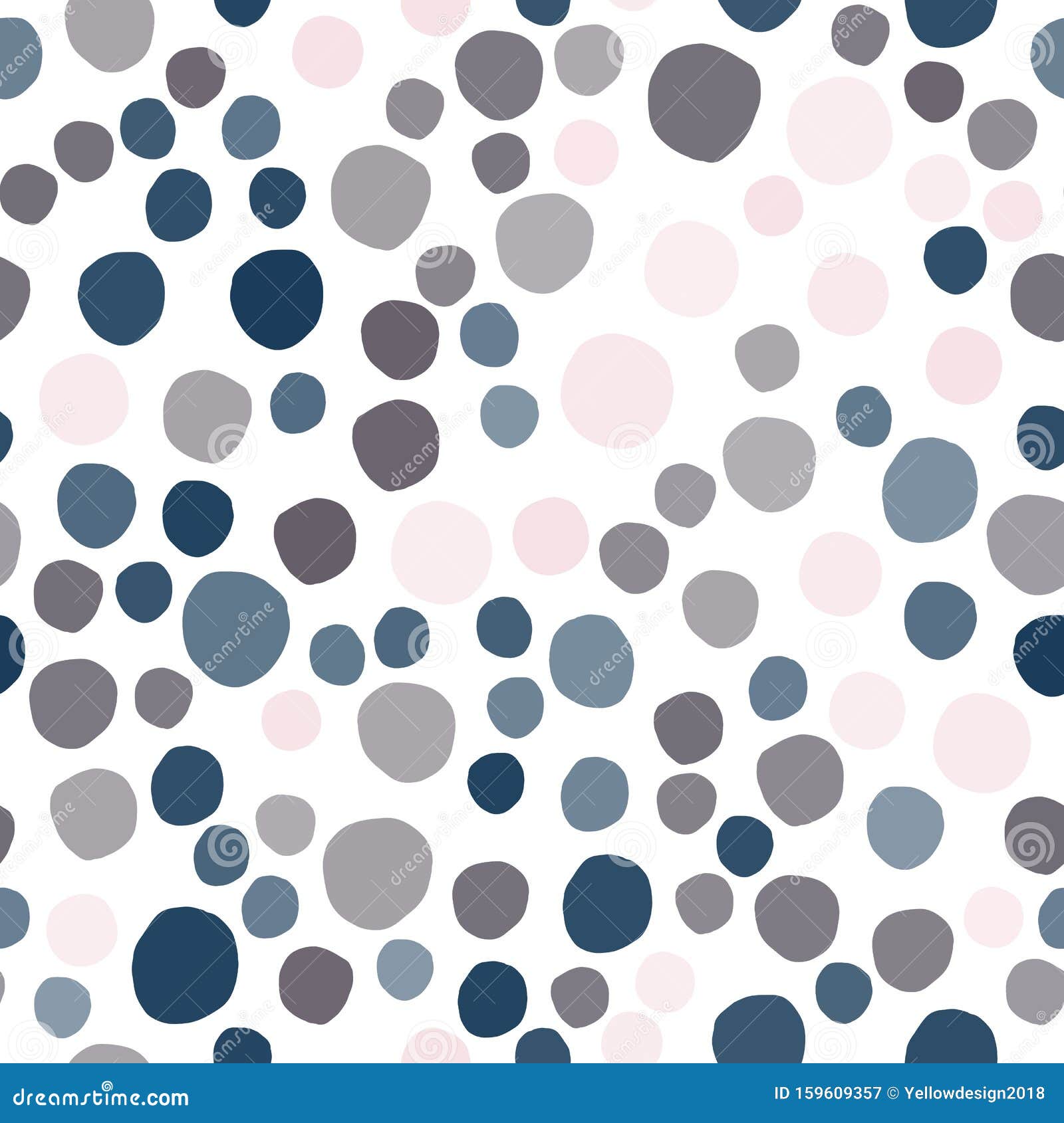 Pebble Seamless Pattern Vector Illustration. Cute Summer Repeated ...