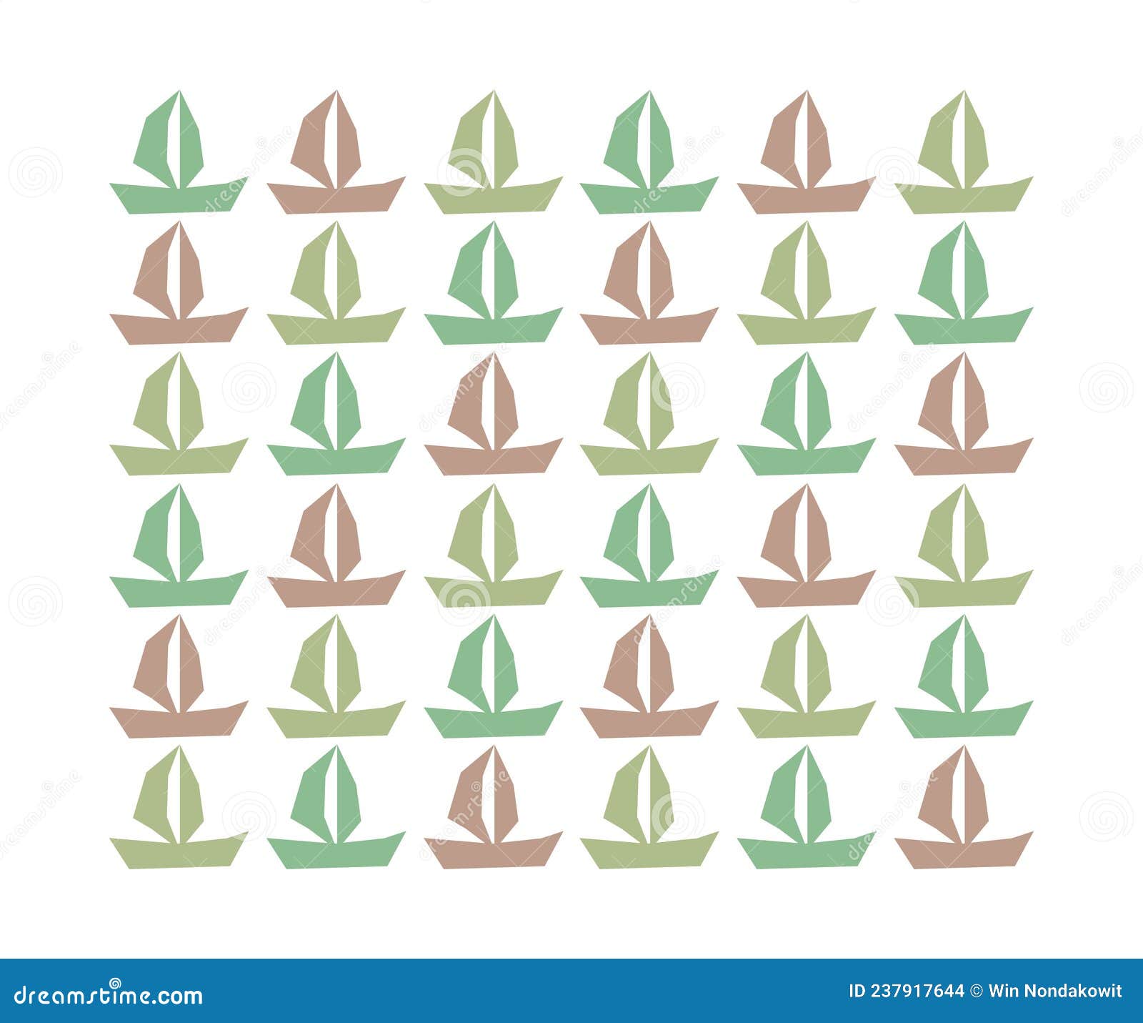 Simple Colorful Boat Pattern Stock Vector - Illustration of colorful ...