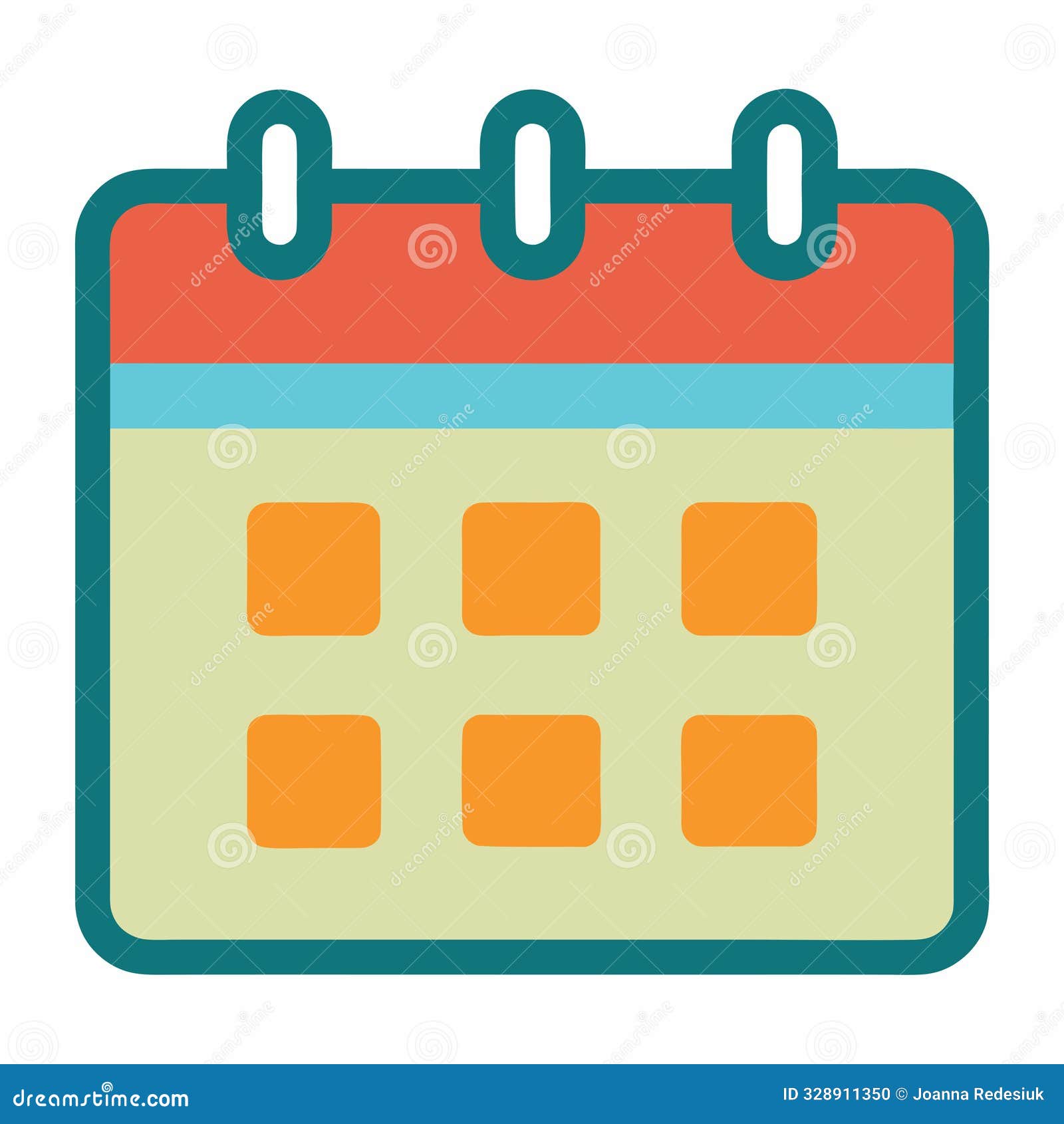 A Simple Colorful Calendar Icon Stock Illustration - Illustration of ...