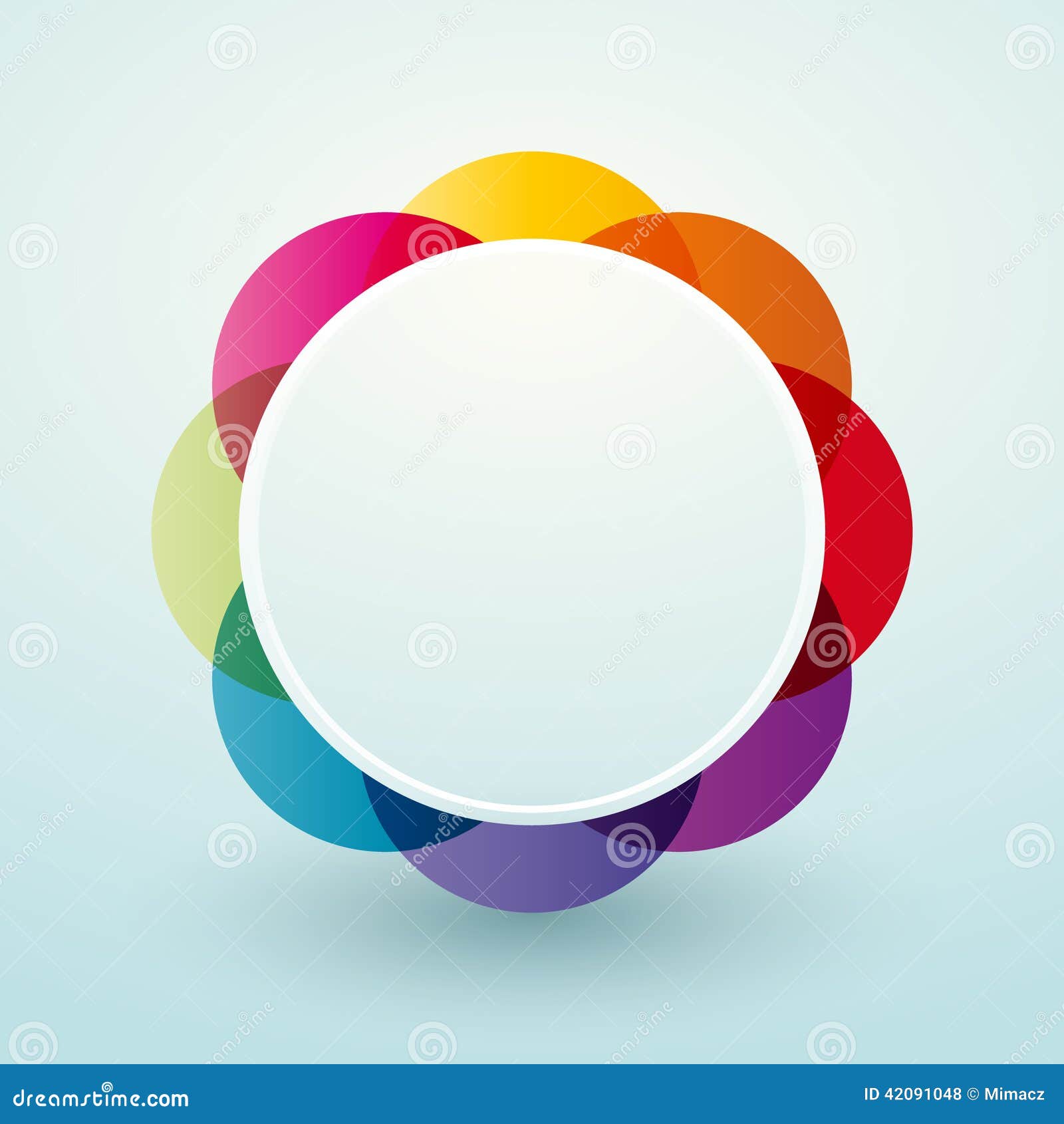 Simple Colorful Circular Vignette Stock Illustration - Illustration of ...