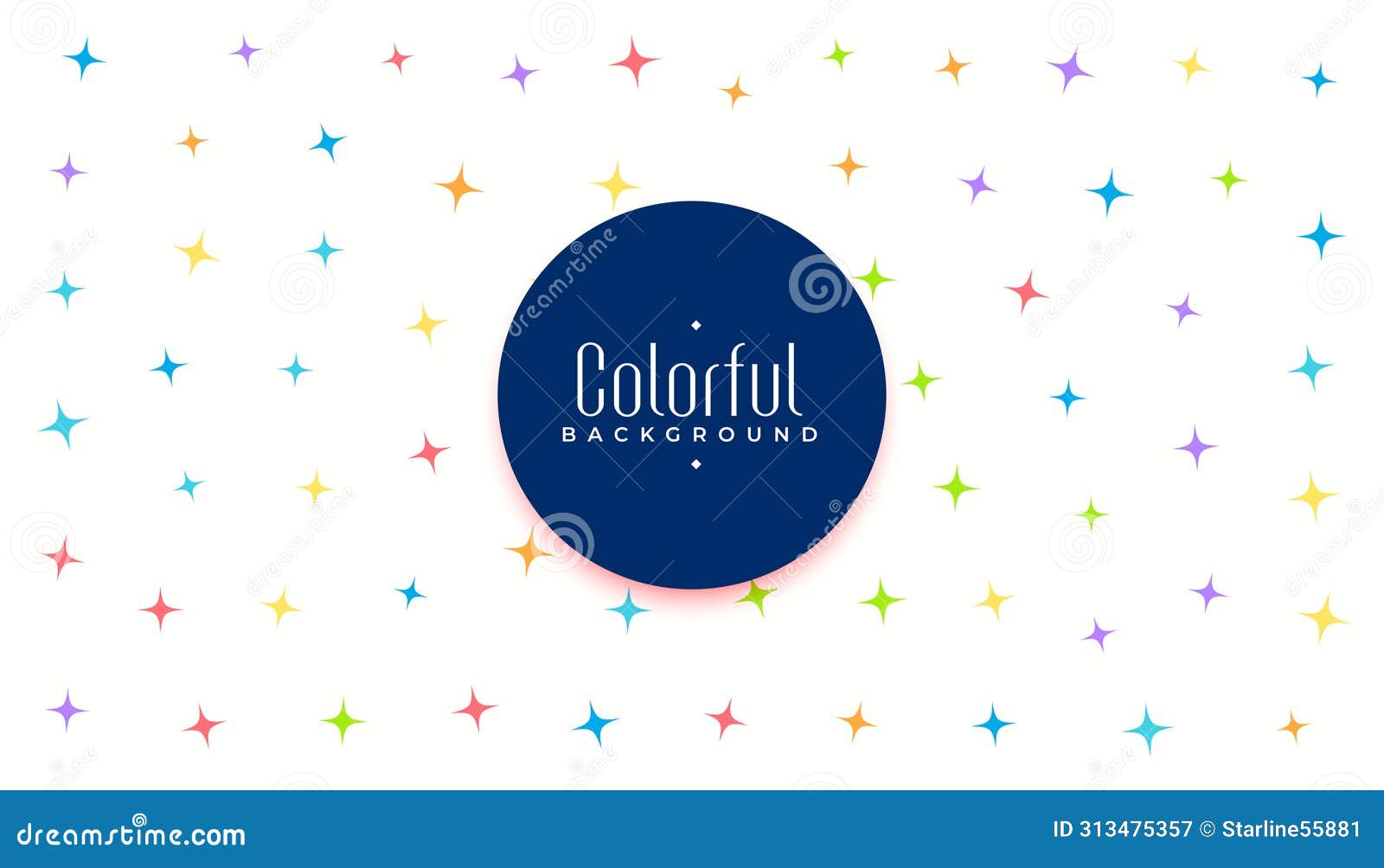 Simple Colorful Glitter Stars Background Design Stock Vector ...