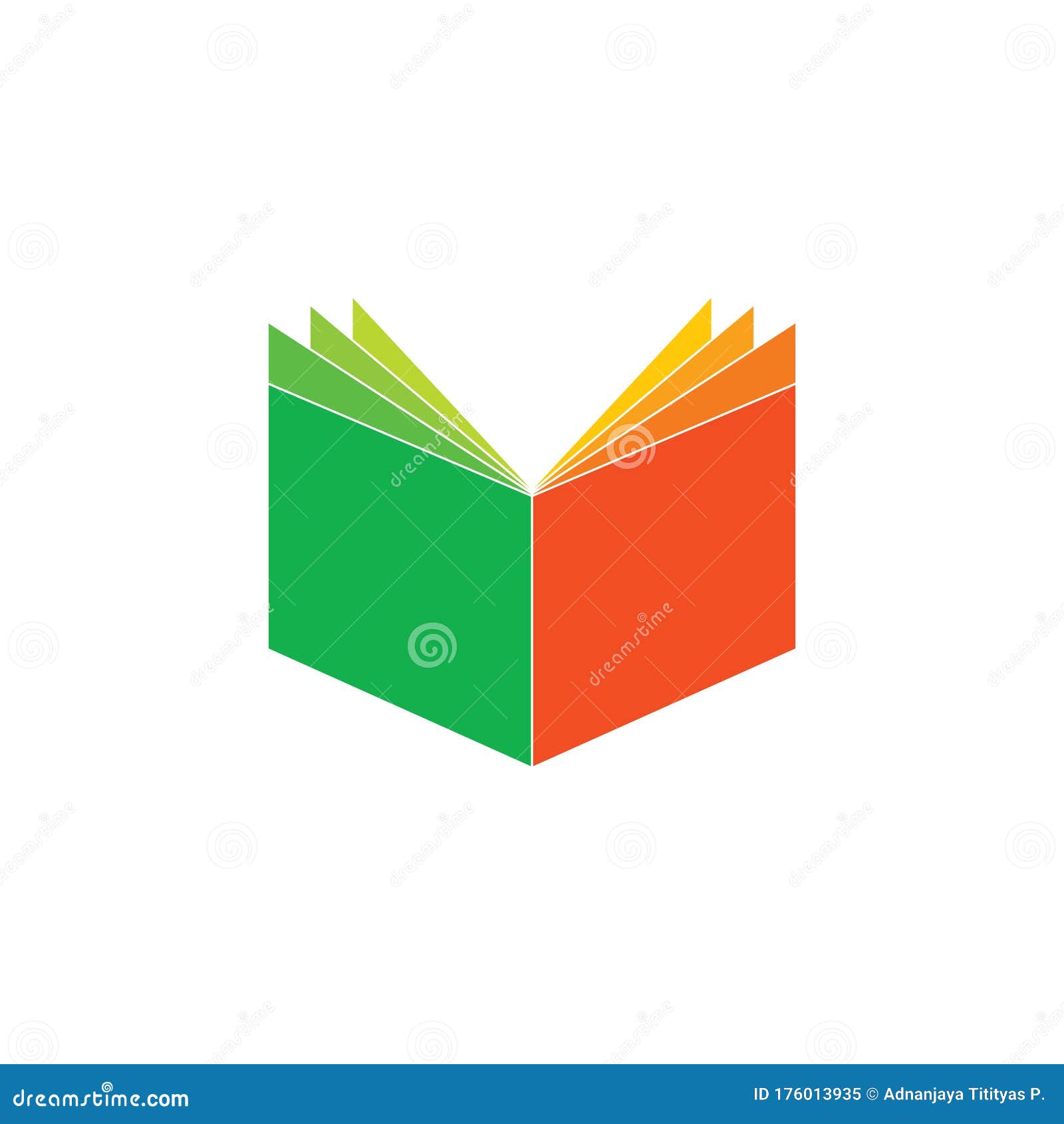 Simple Colorful Gradient Book Symbol Vector Stock Vector - Illustration ...