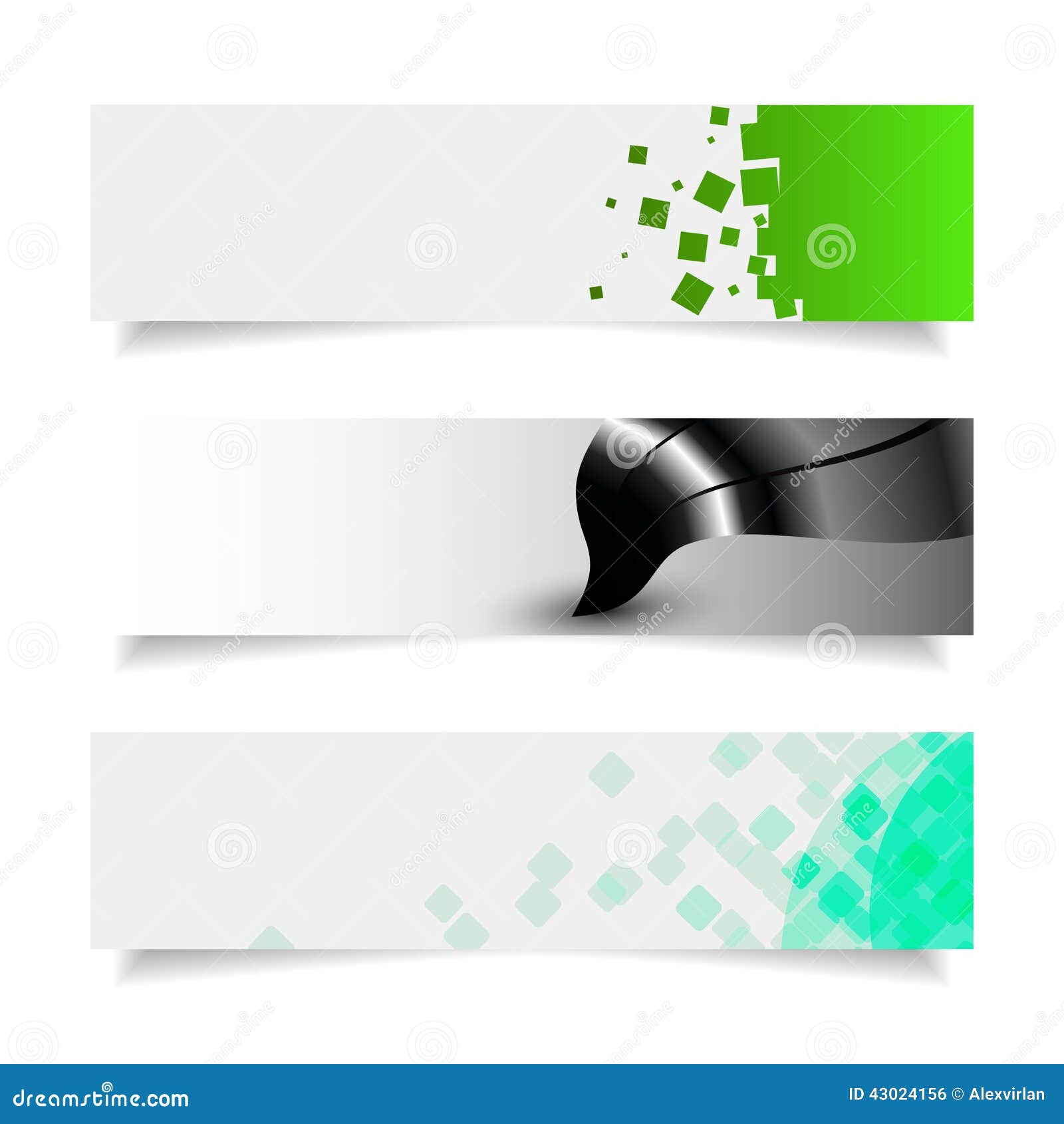 Simple Colorful Horizontal Banners Eps 10 Stock Vector - Illustration ...