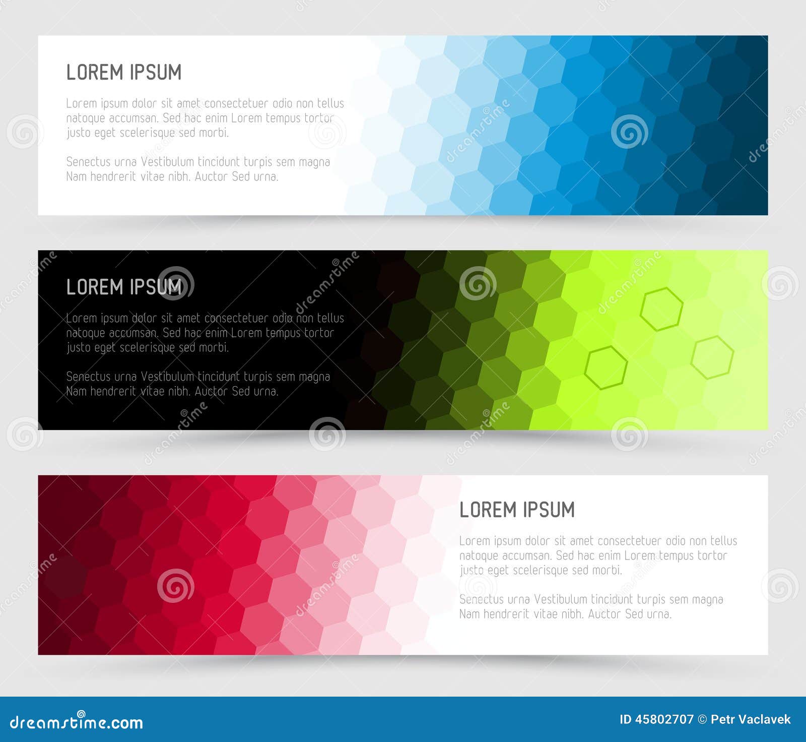 Simple Colorful Horizontal Banners Stock Vector - Illustration of ...