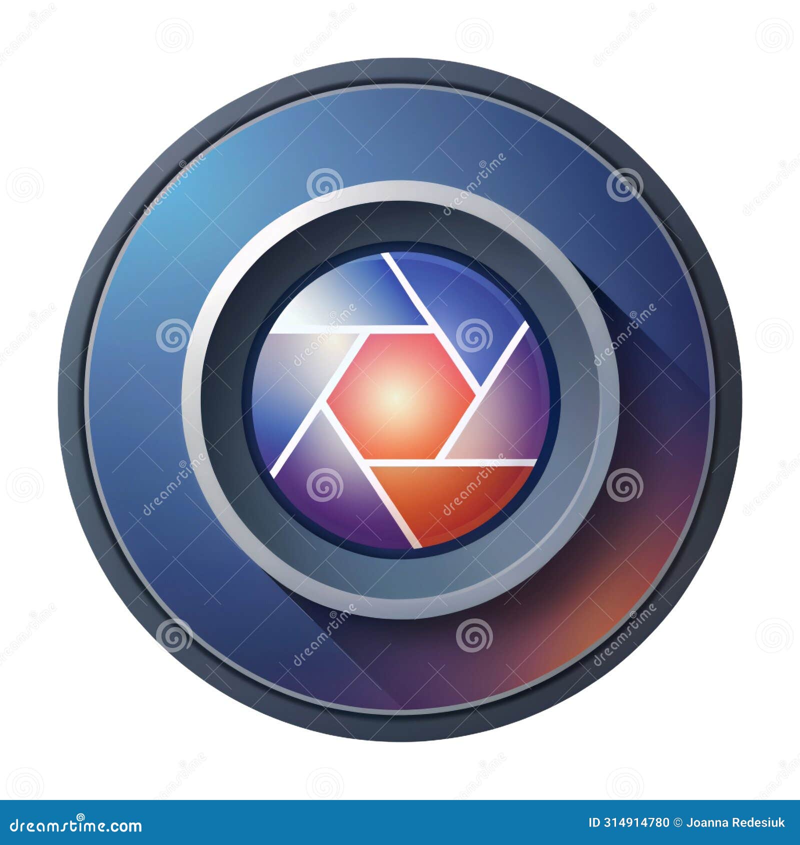 Simple Colorful Lens Camera Slr Logo Stock Photo - Illustration of sign ...