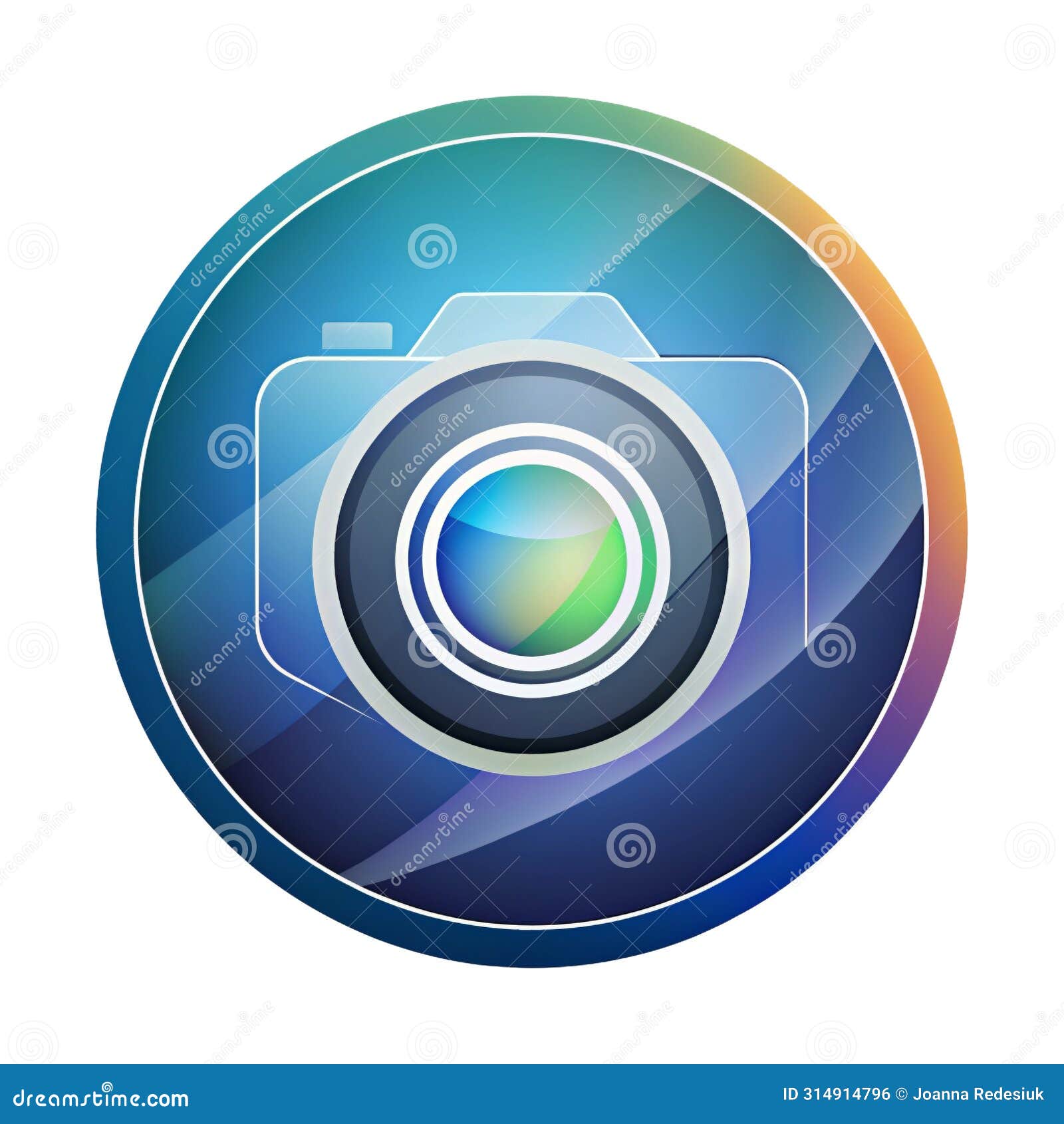Simple Colorful Lens Camera Slr Logo Stock Photo - Illustration of lens ...