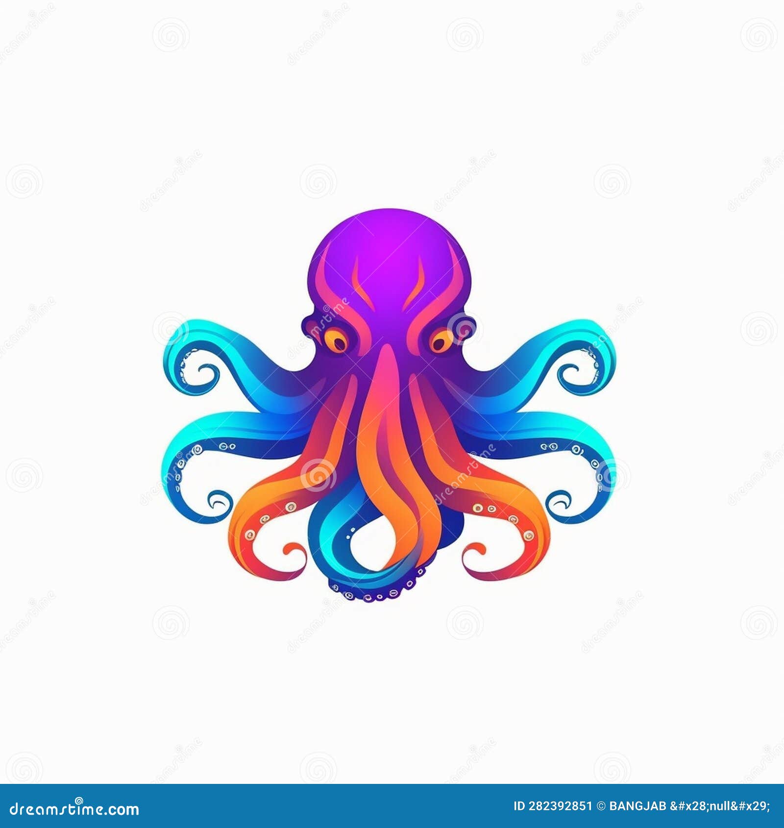 Logo of a Colorful Octopus stock illustration. Illustration of artwork ...