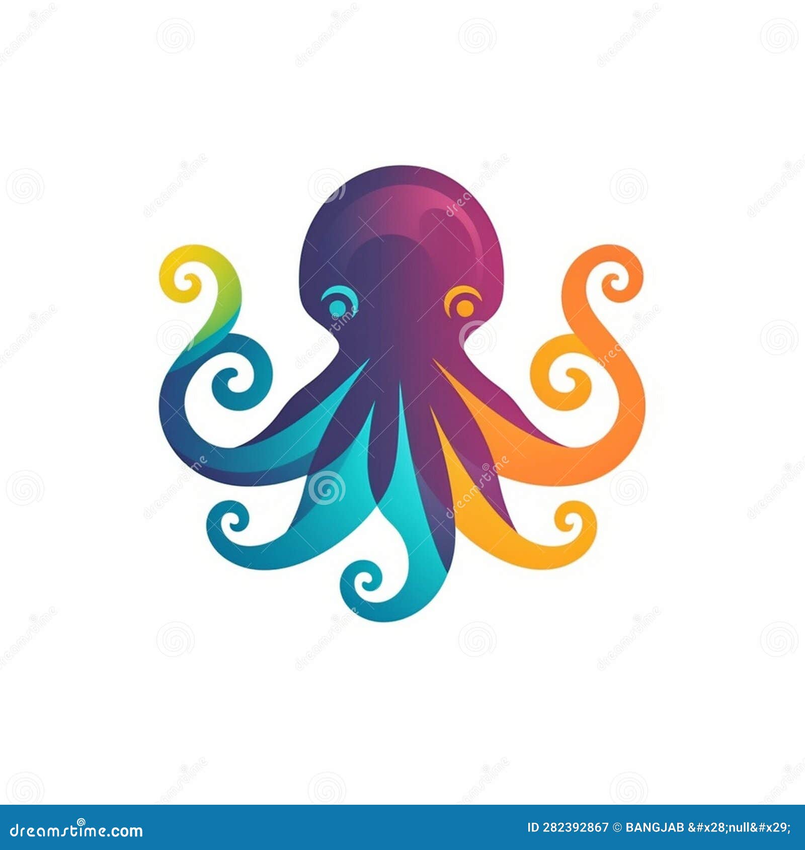 Logo of a Colorful Octopus stock illustration. Illustration of artwork ...