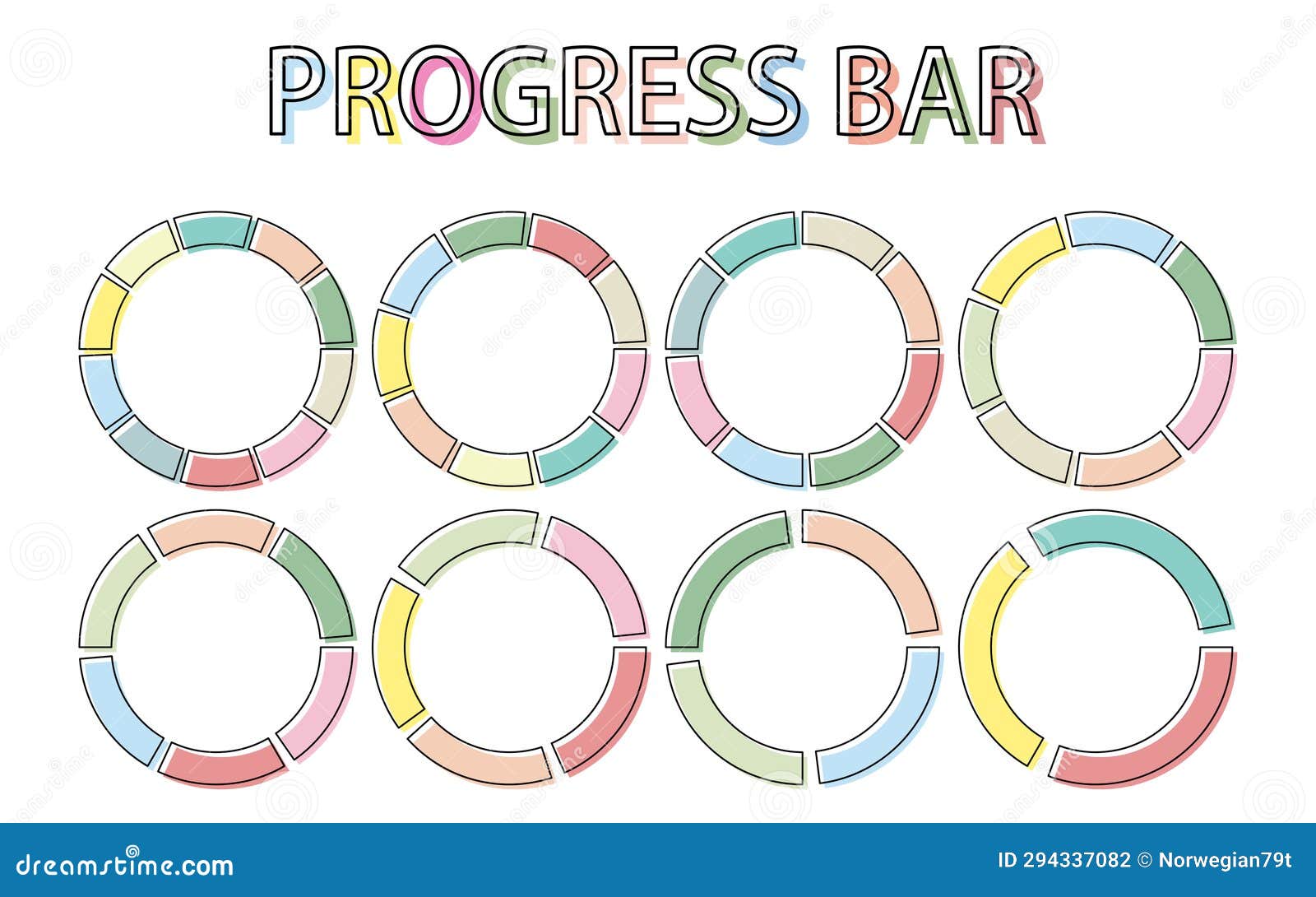 Simple, Colorful Progress Bar and Infographic Stock Vector ...