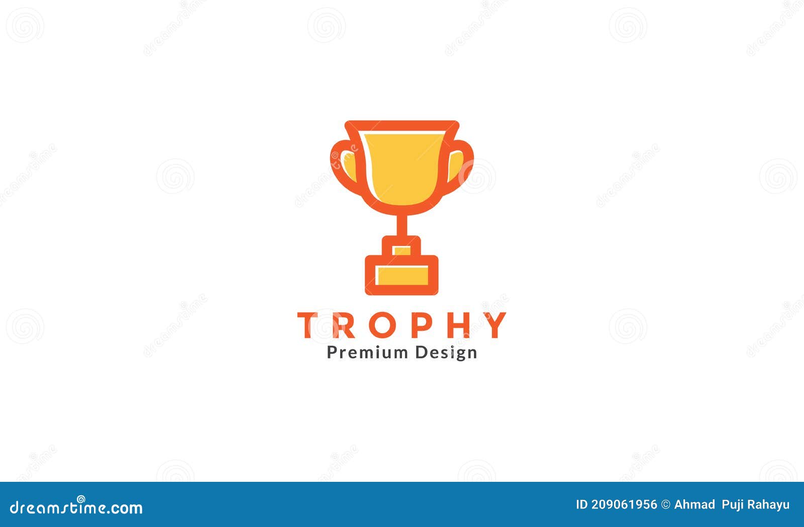 Simple Colorful Trophy Rounded Logo Symbol Icon Vector Graphic Design ...
