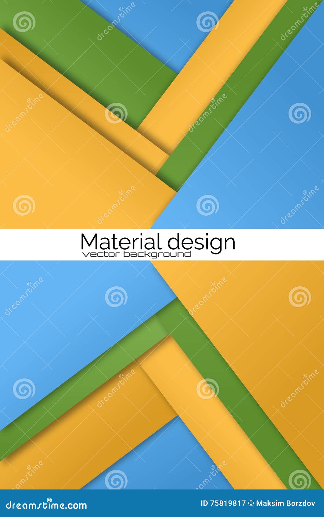 Simple Colorful Vector Banners Set in Material Design Style Stock ...
