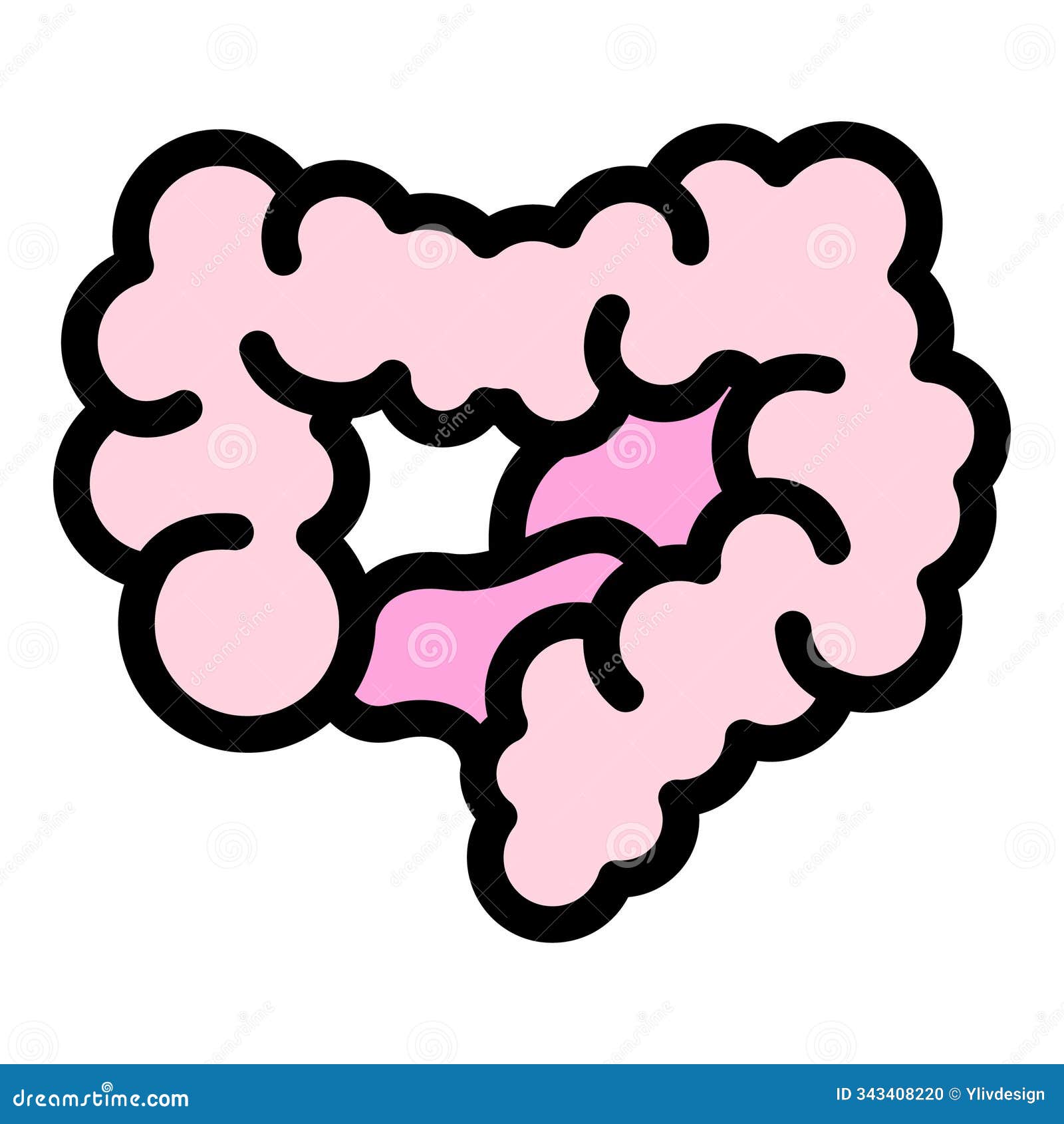 Simple Digestive System Process Explanation With Stages Outline Diagram ...
