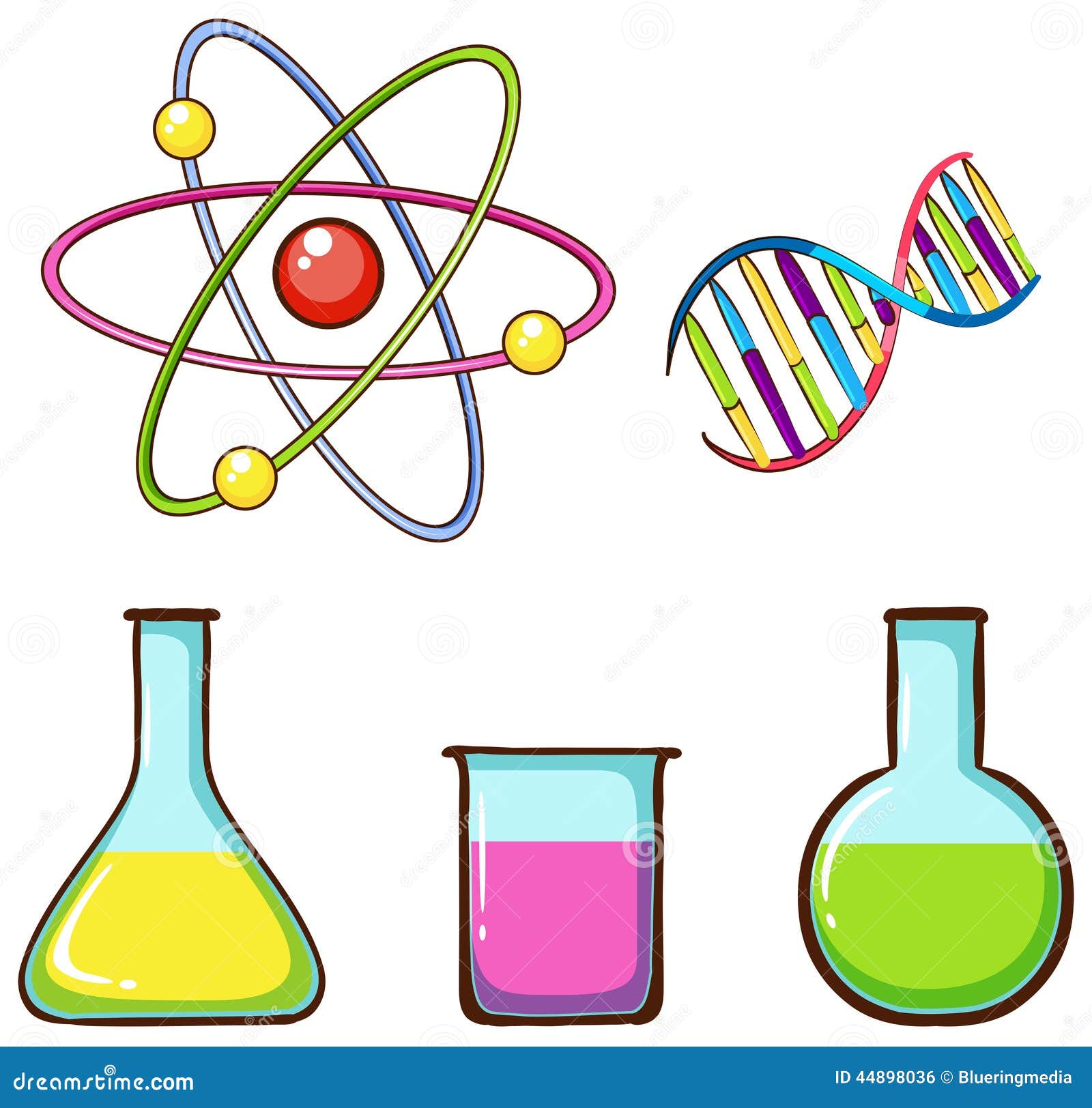 Simple Coloured Sketches of Lab Samples Stock Vector - Illustration of ...