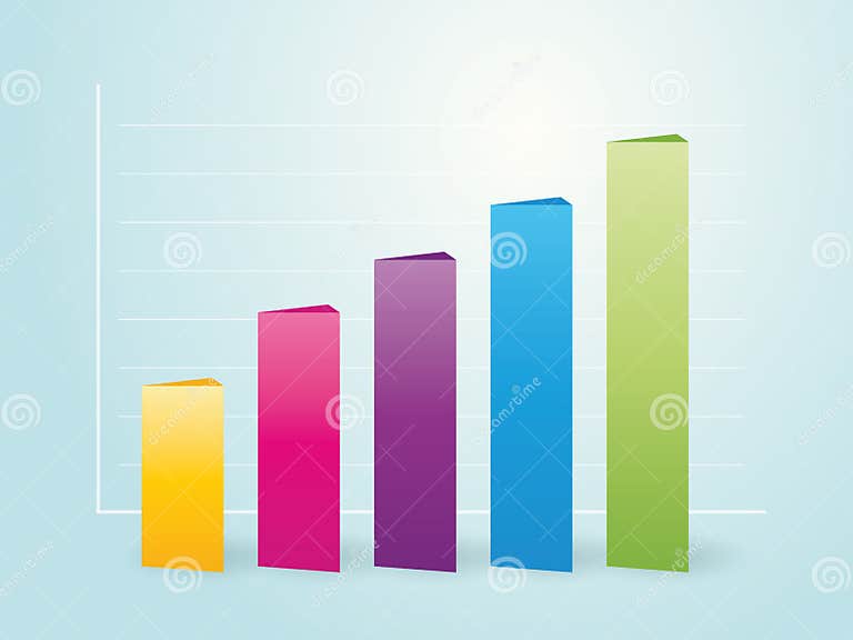 Simple column color charts stock vector. Illustration of colorful ...