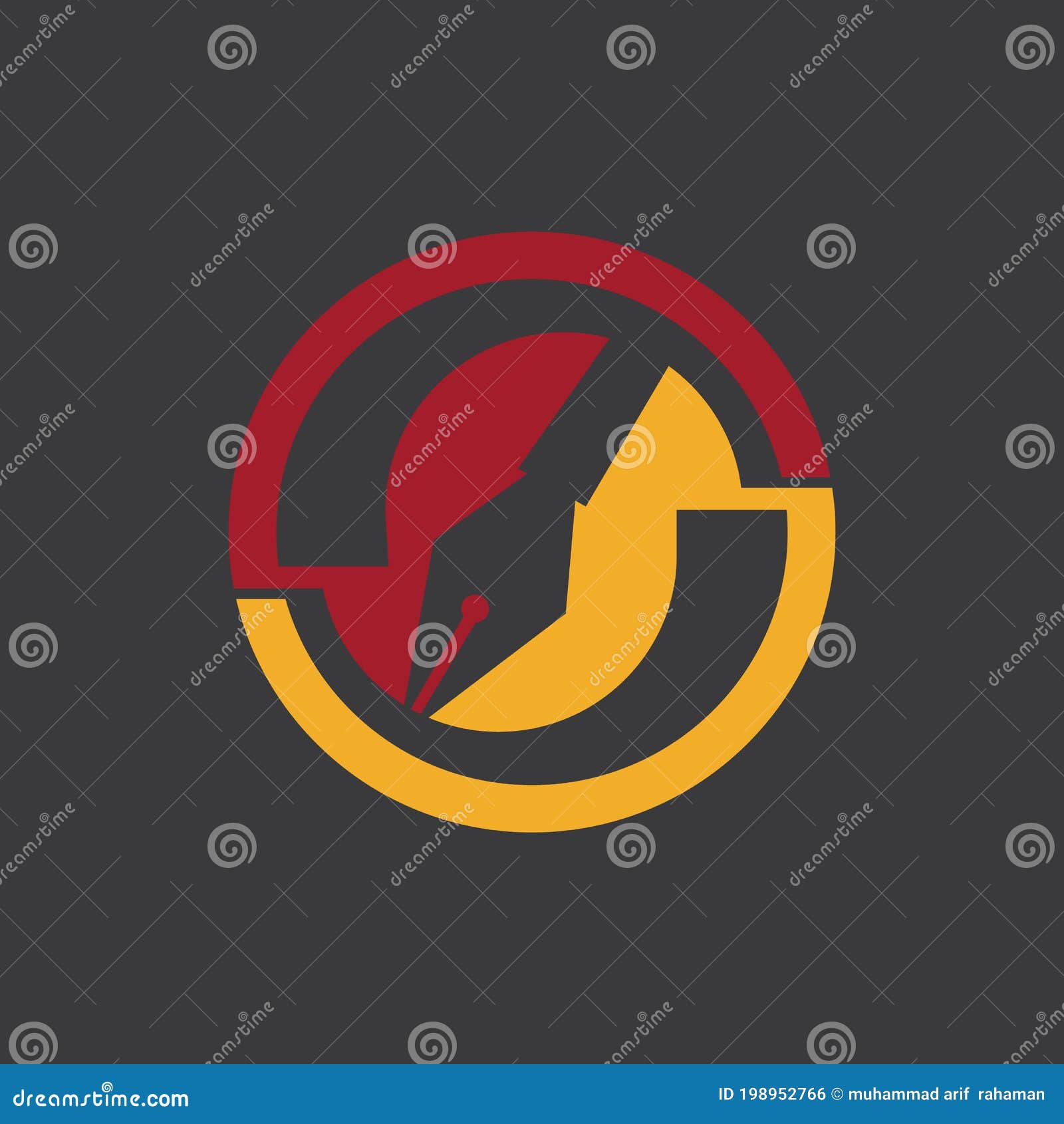 Simple Combination Circle with Pen Education Logo Design Vector ...